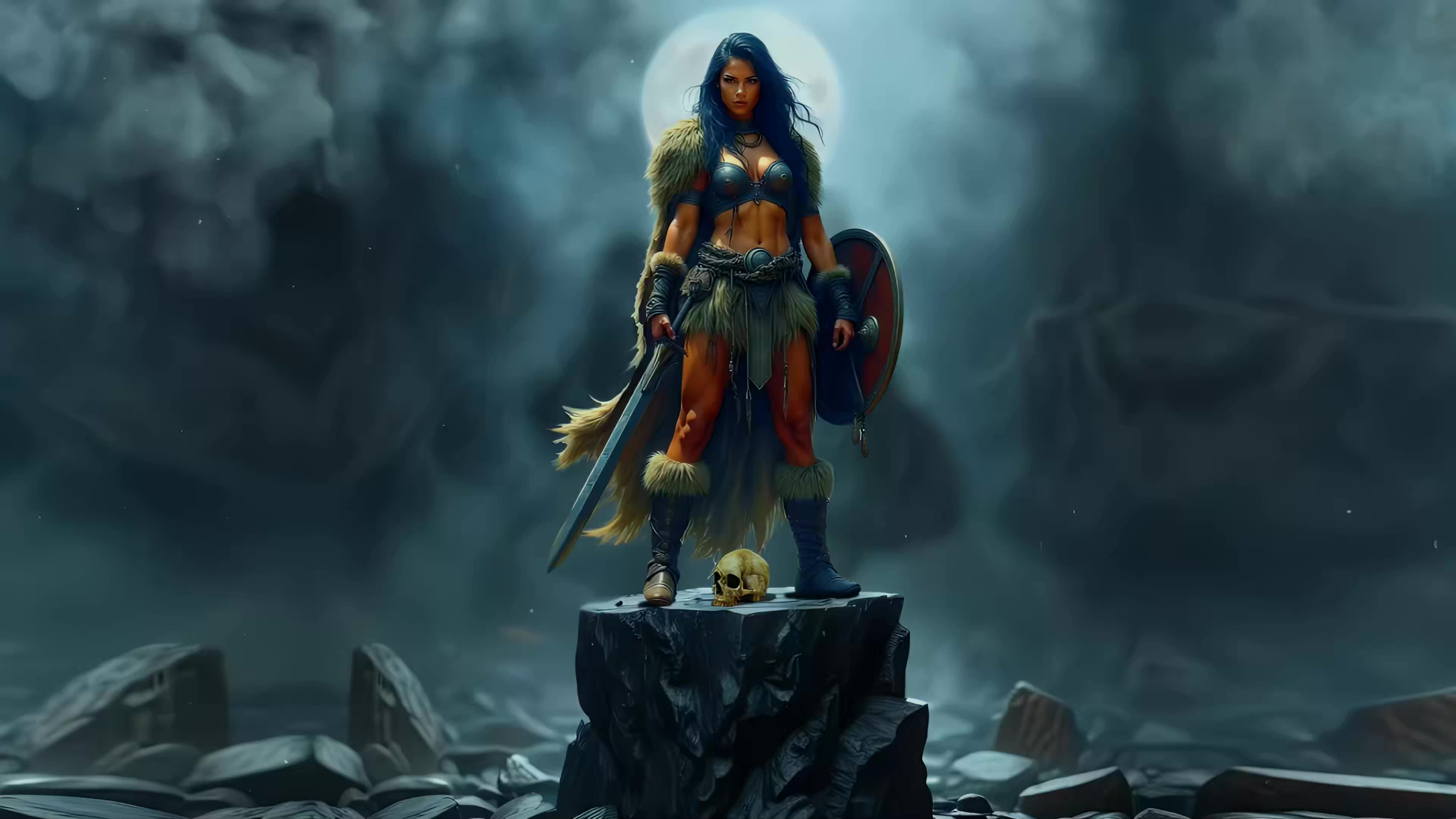 Shield Maiden Live Wallpaper