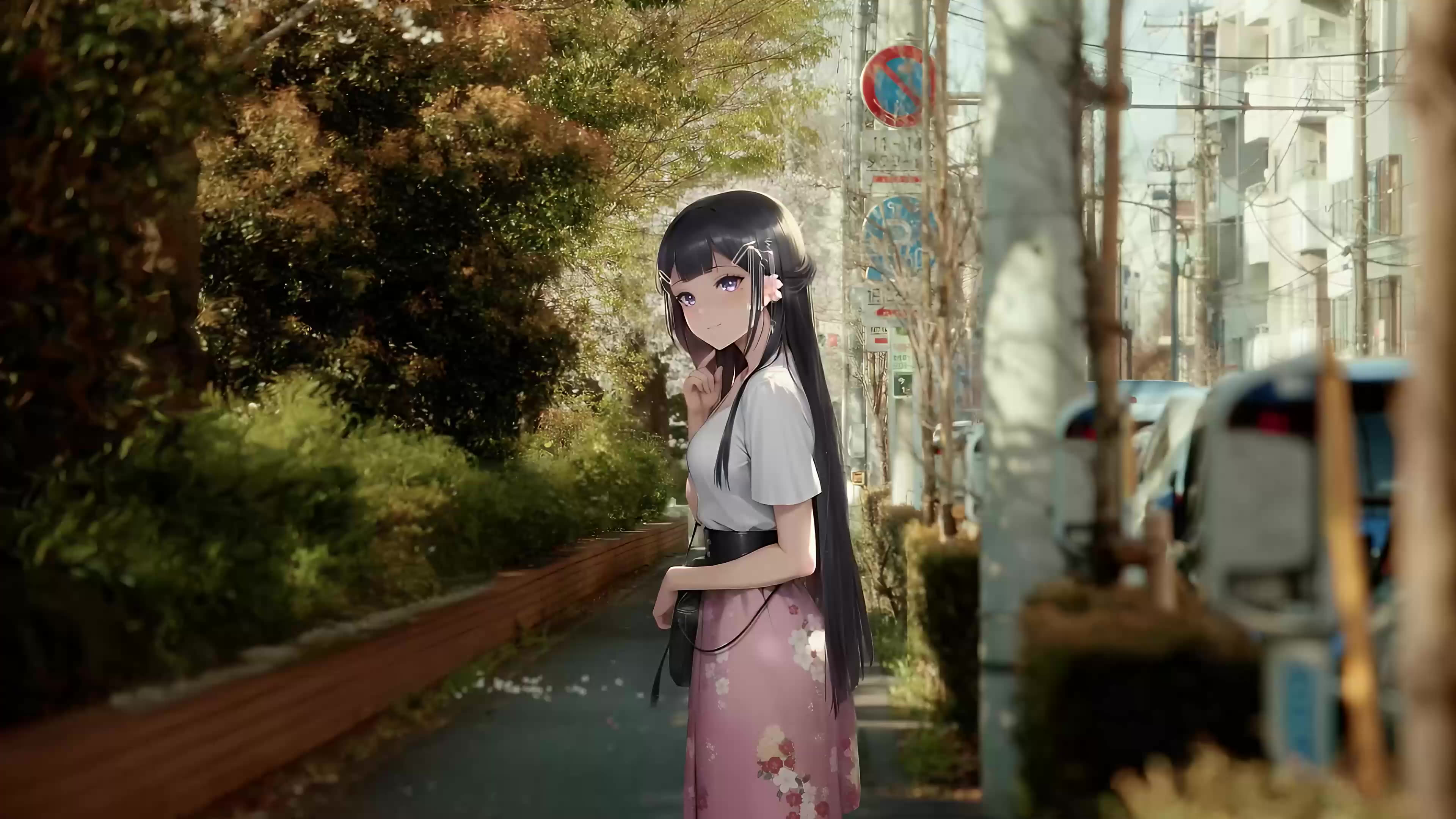 Spring Stroll With Her Live Wallpaper