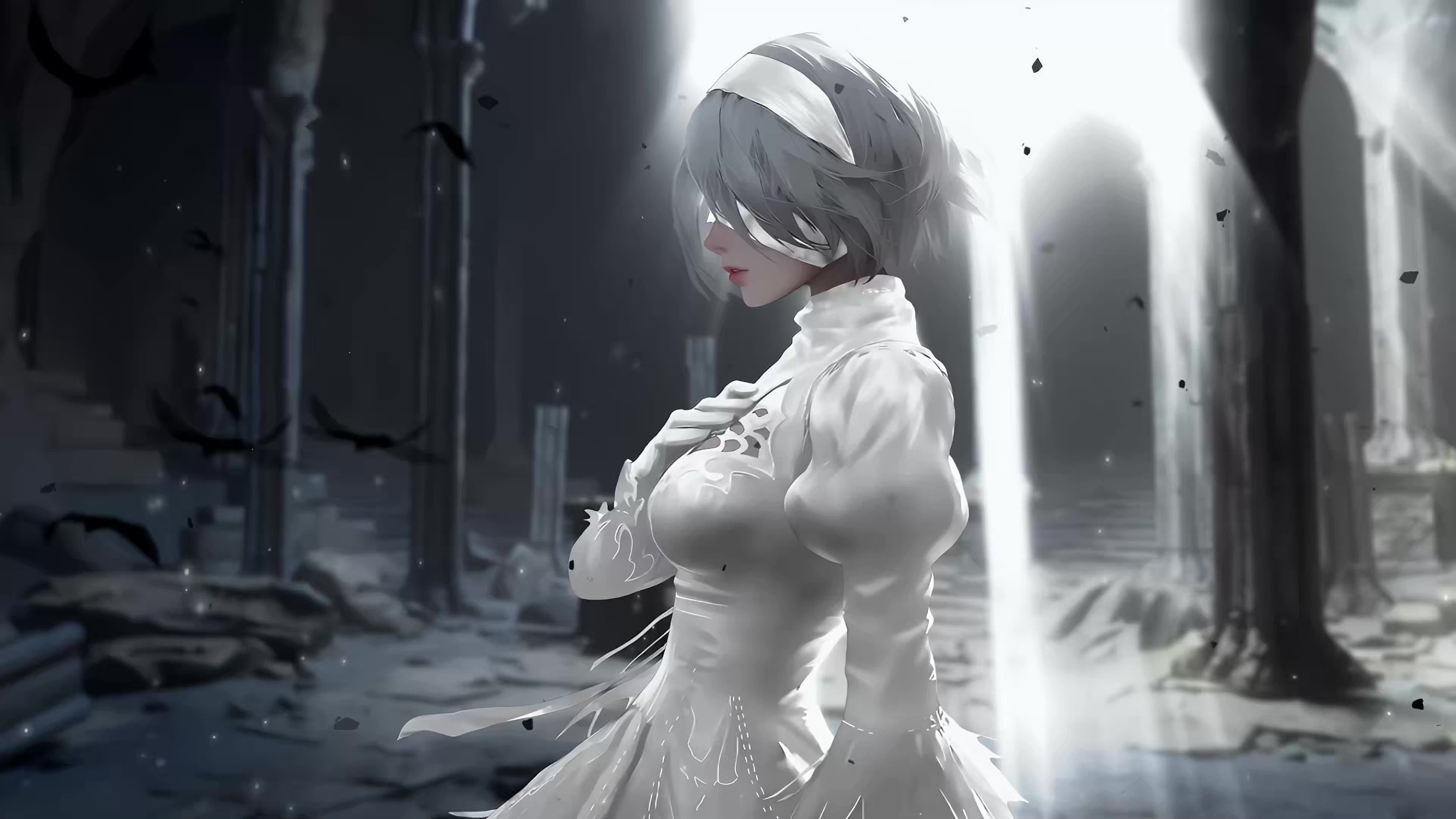 2B in White Silence Live Wallpaper