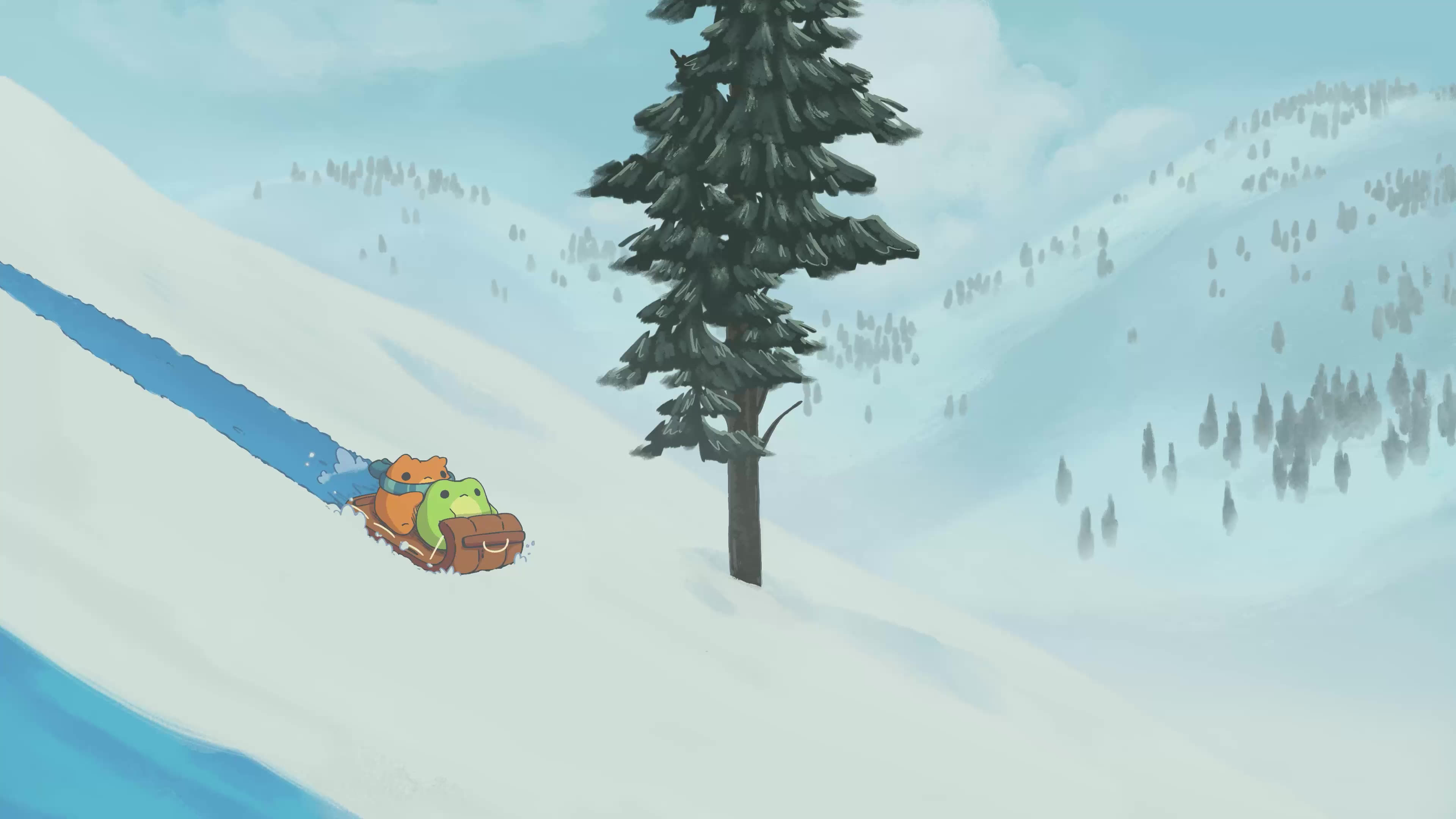 Sledding Game Live Wallpaper