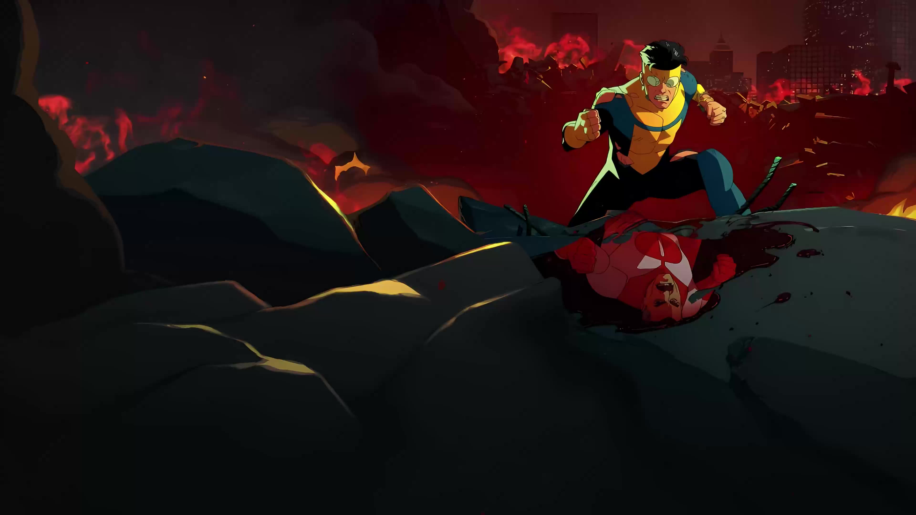 Mark vs Omni-Man Clash Live Wallpaper