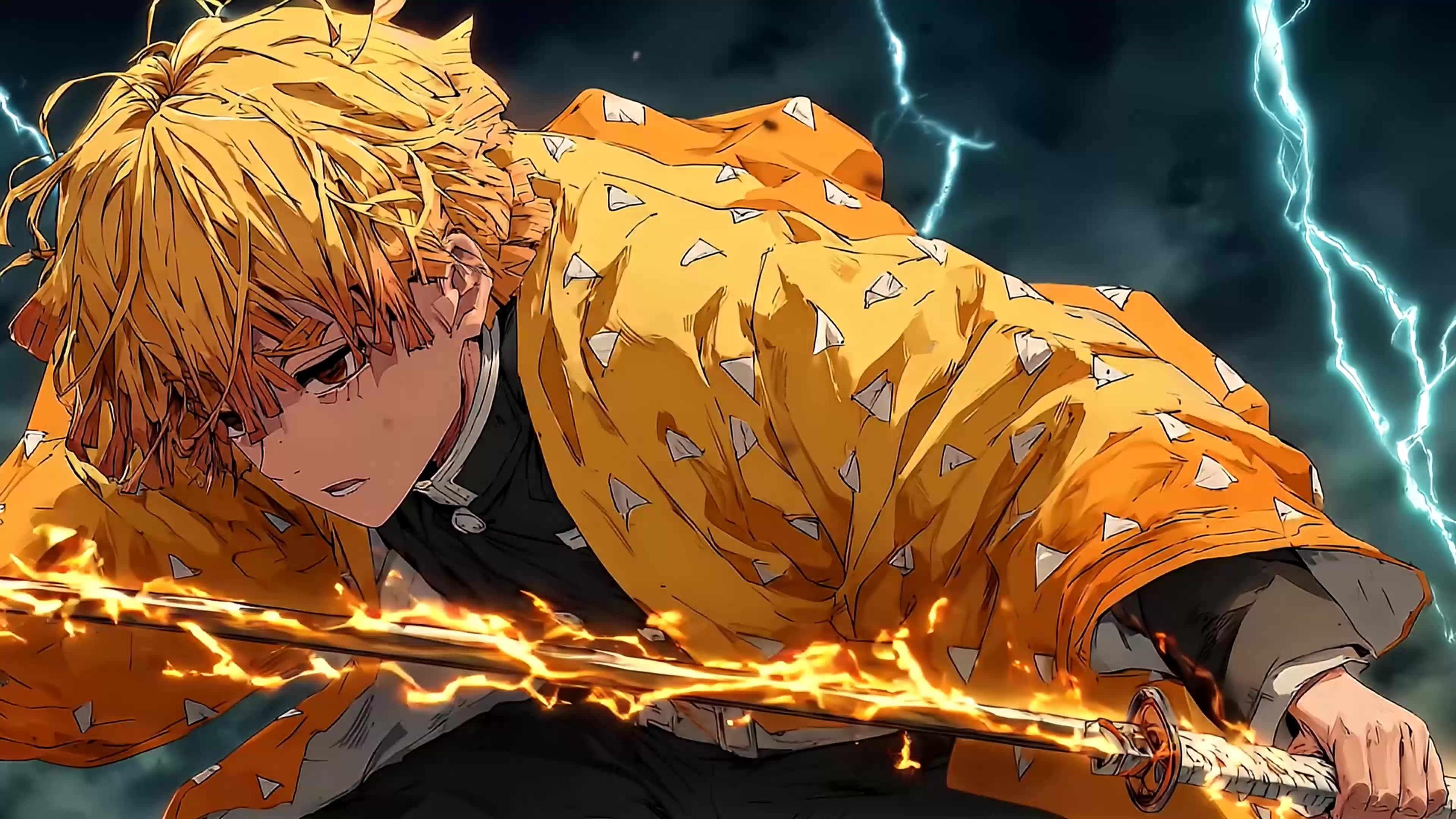 Zenitsu Lightning Fury Mobile Live Wallpaper