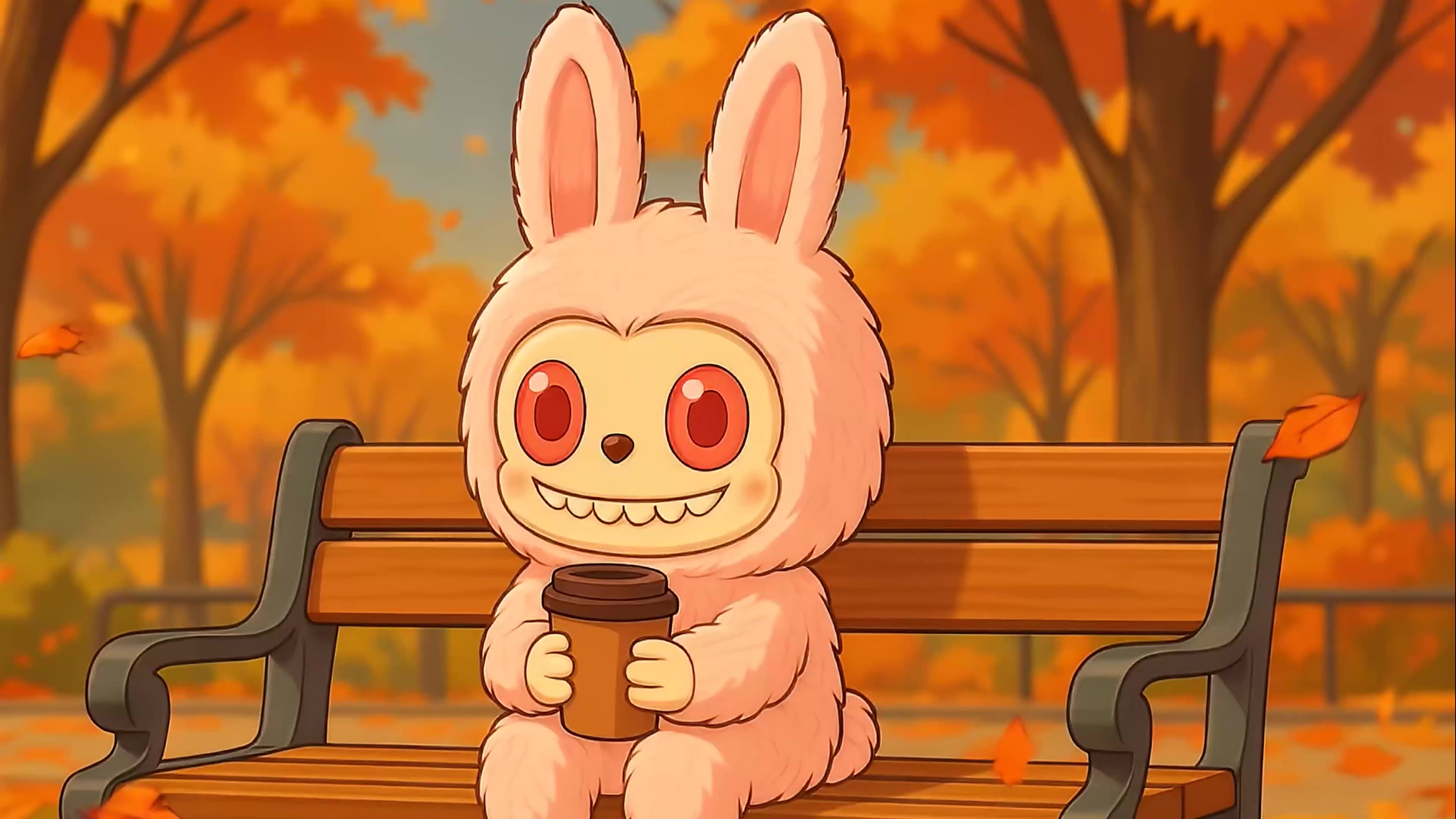 Labubu in Autumn Live Wallpaper