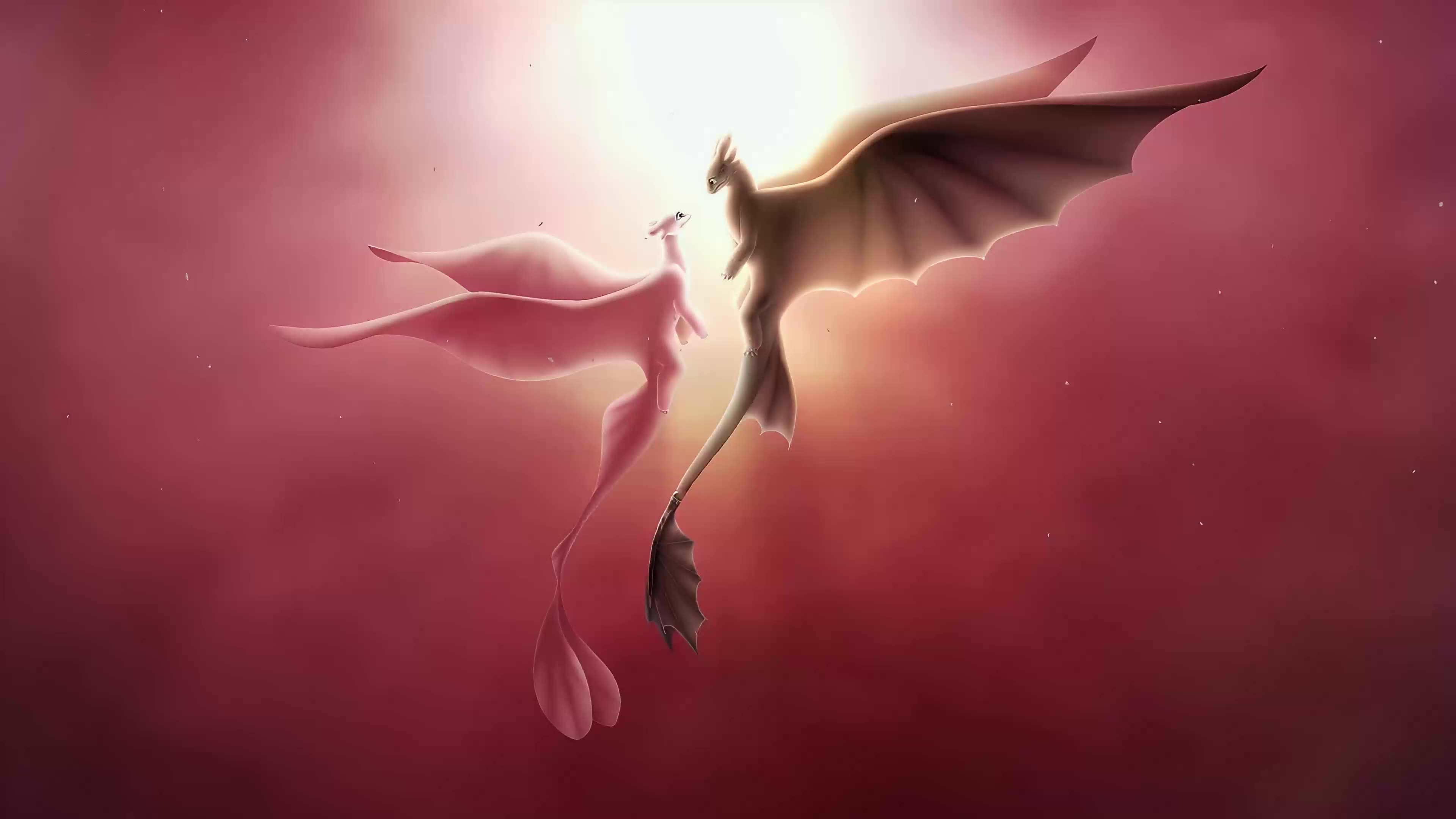 Toothless and Light Fury (How to Train Your Dragon) Live Wallpaper