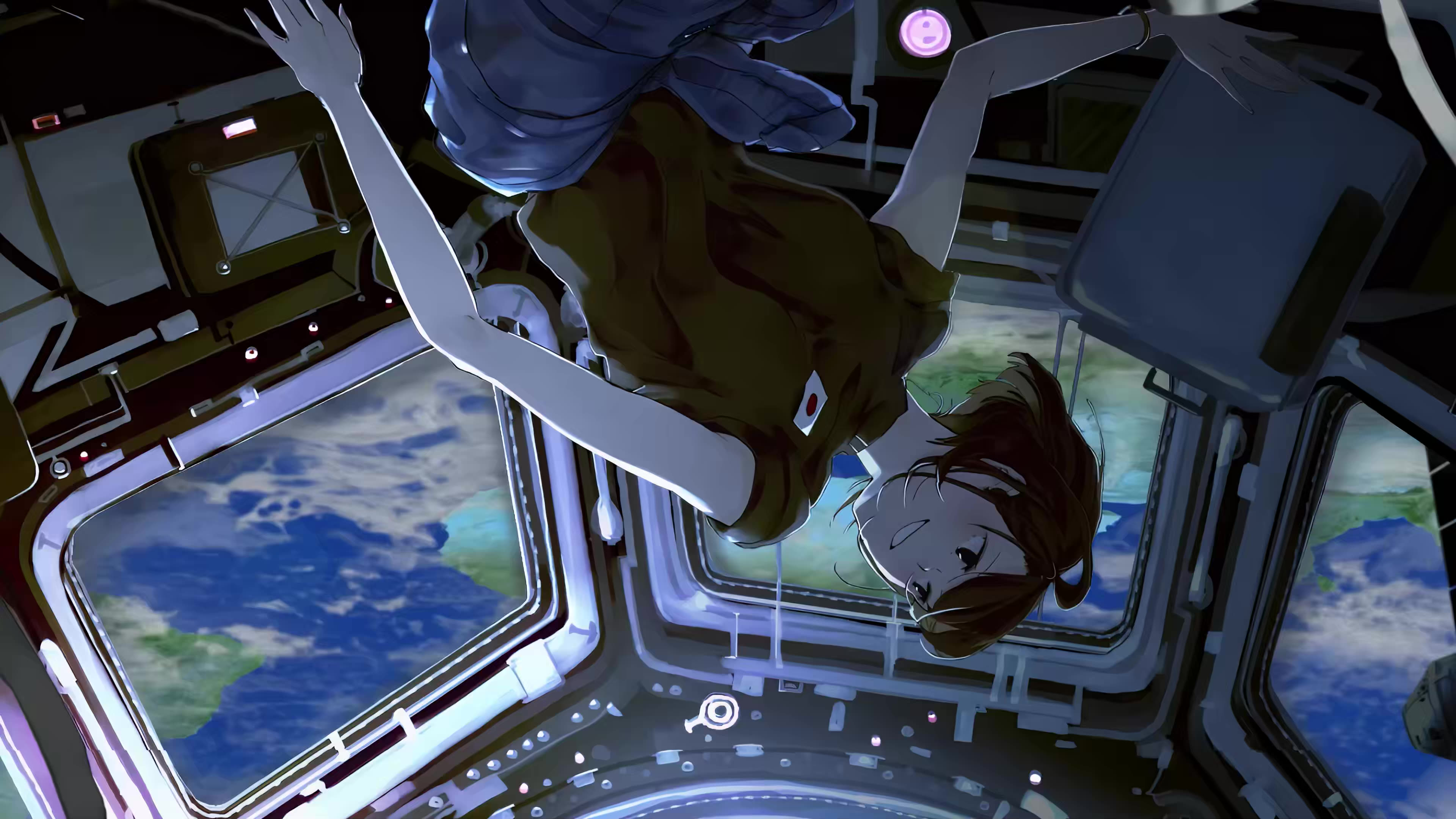 Voyager Girl in Space Live Wallpaper