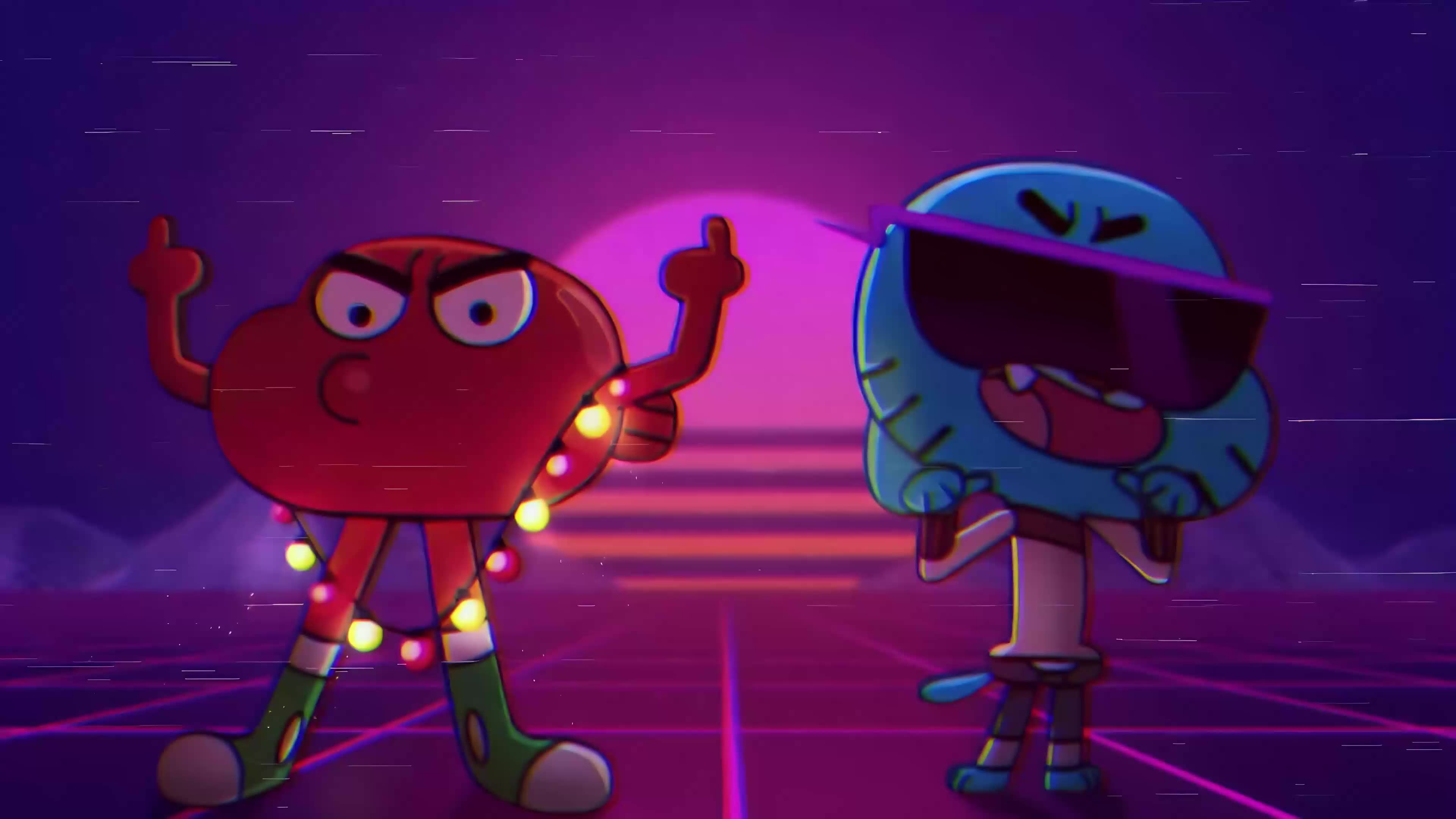 Gumball and Darwin in the Miami Live Wallpaper