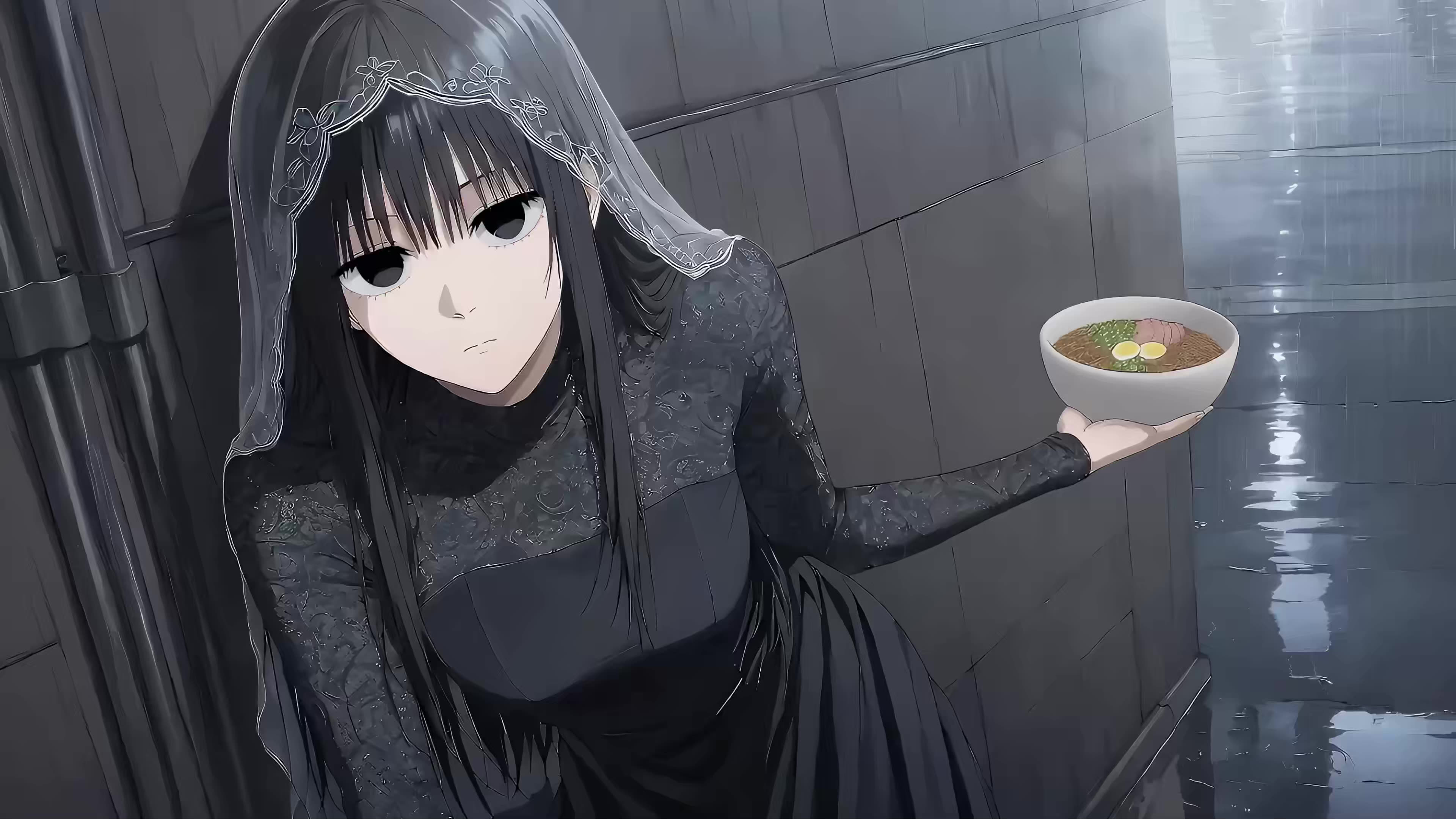 Assassin Osaragi With Ramen Noodles (Sakamoto Days) Live Wallpaper