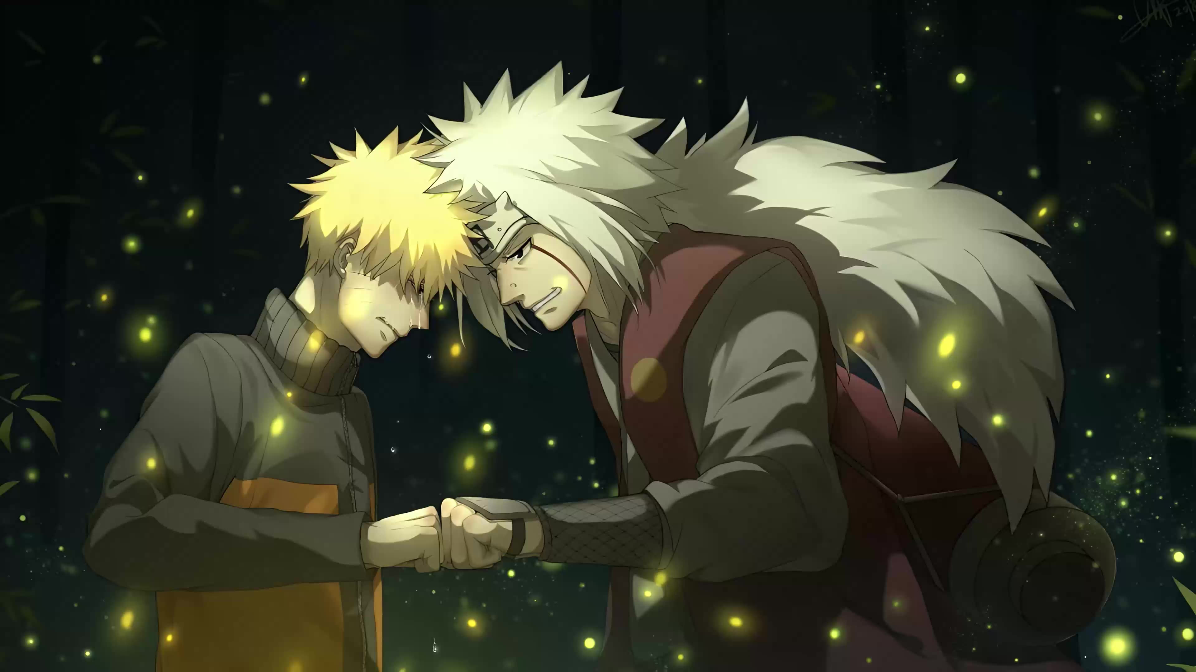 Jiraya and Naruto Live Wallpaper