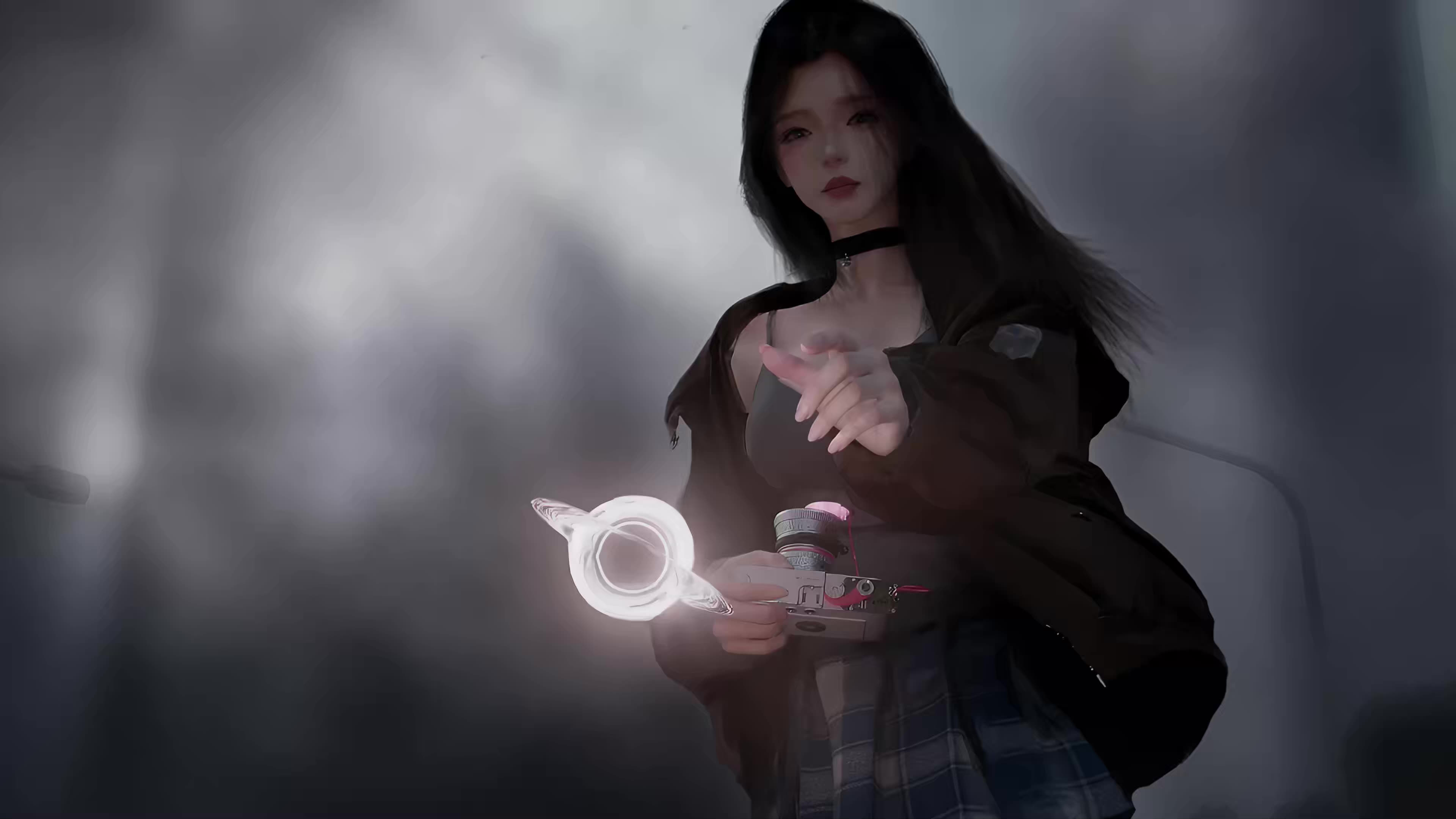 Alone in the Grey Mist Live Wallpaper