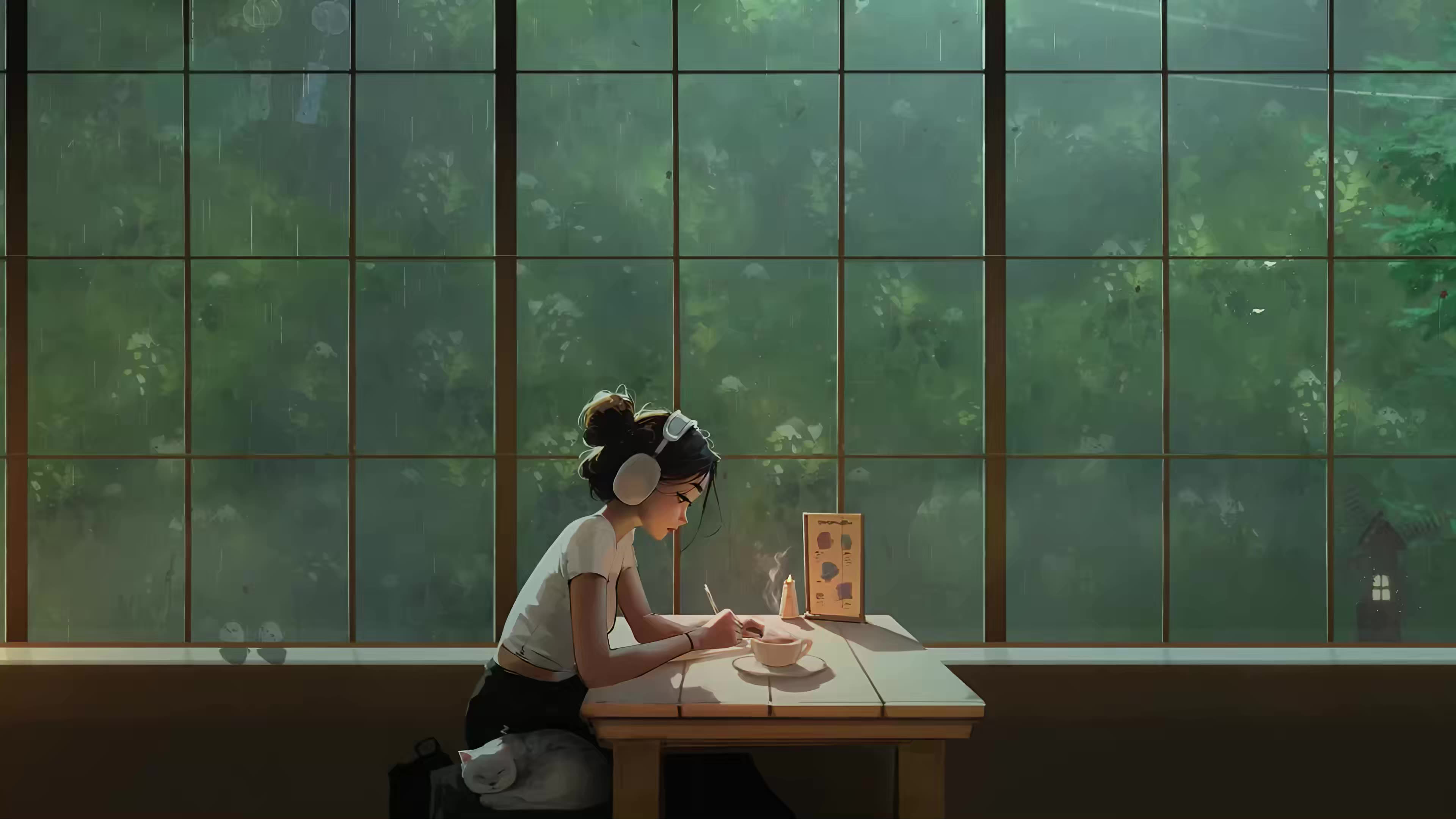 Rainy Day Study Live Wallpaper