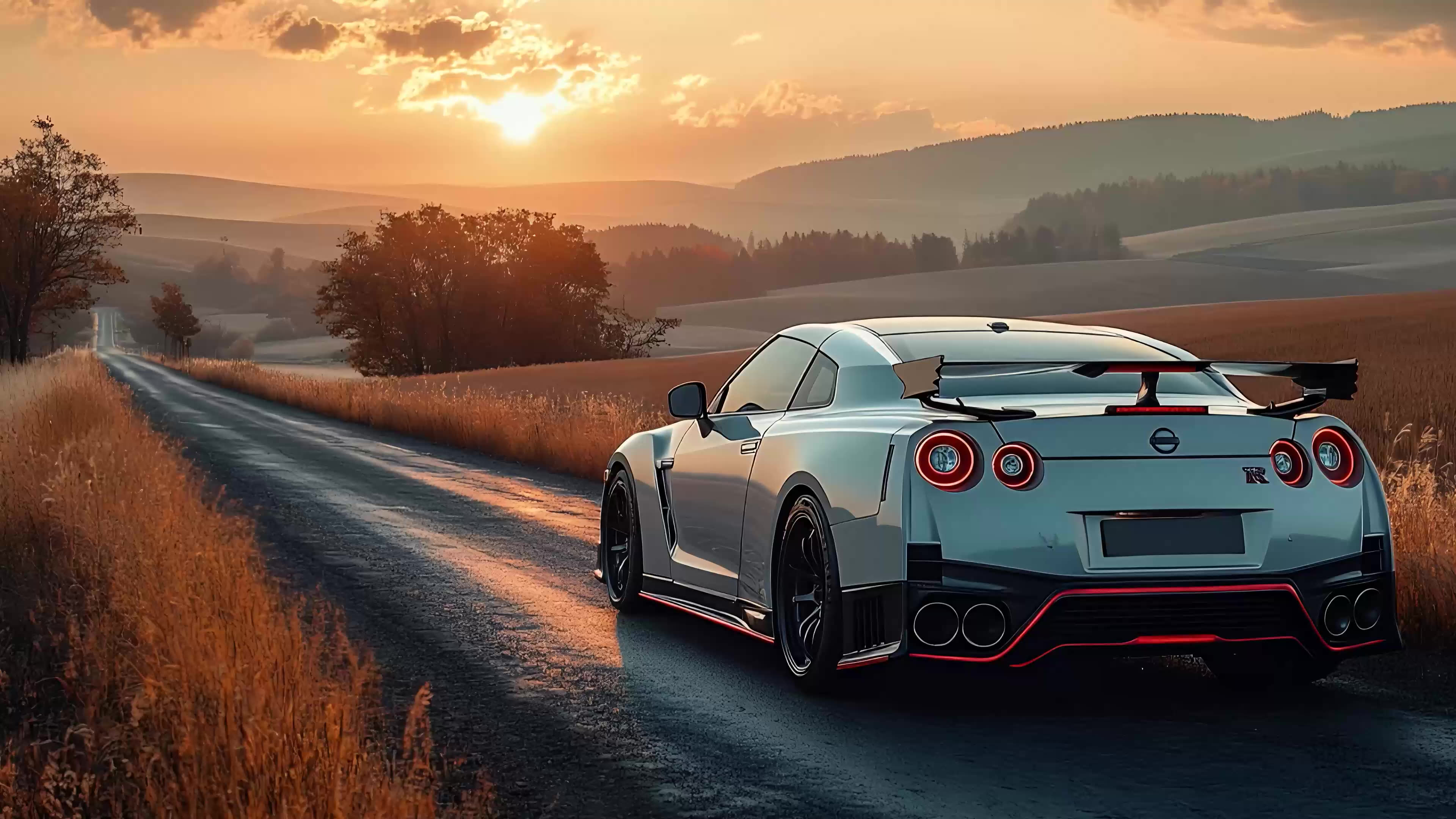 Silver Nissan GT-R Live Wallpaper