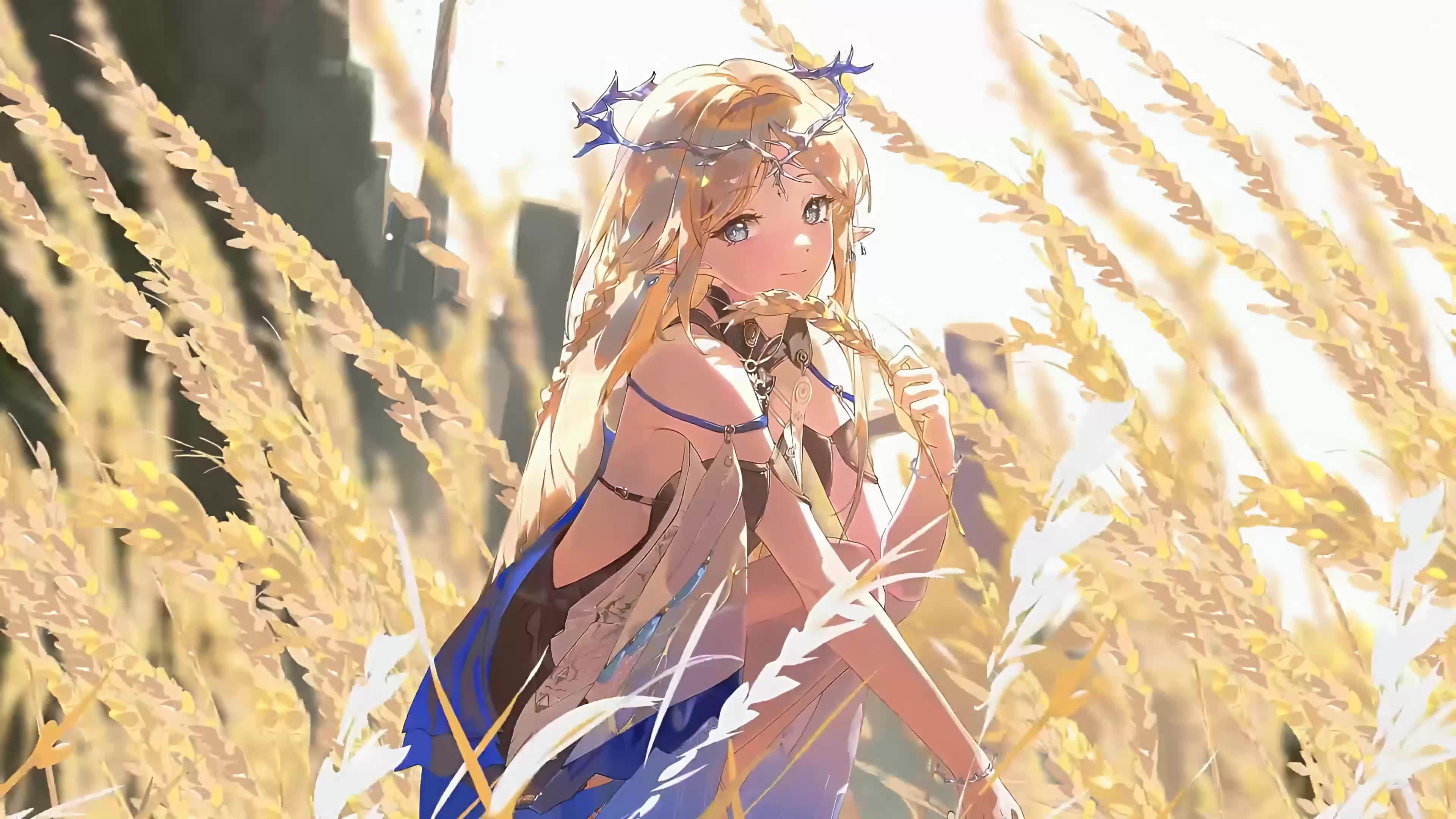 Cartethyia in Sunlit Wheat Live Wallpaper