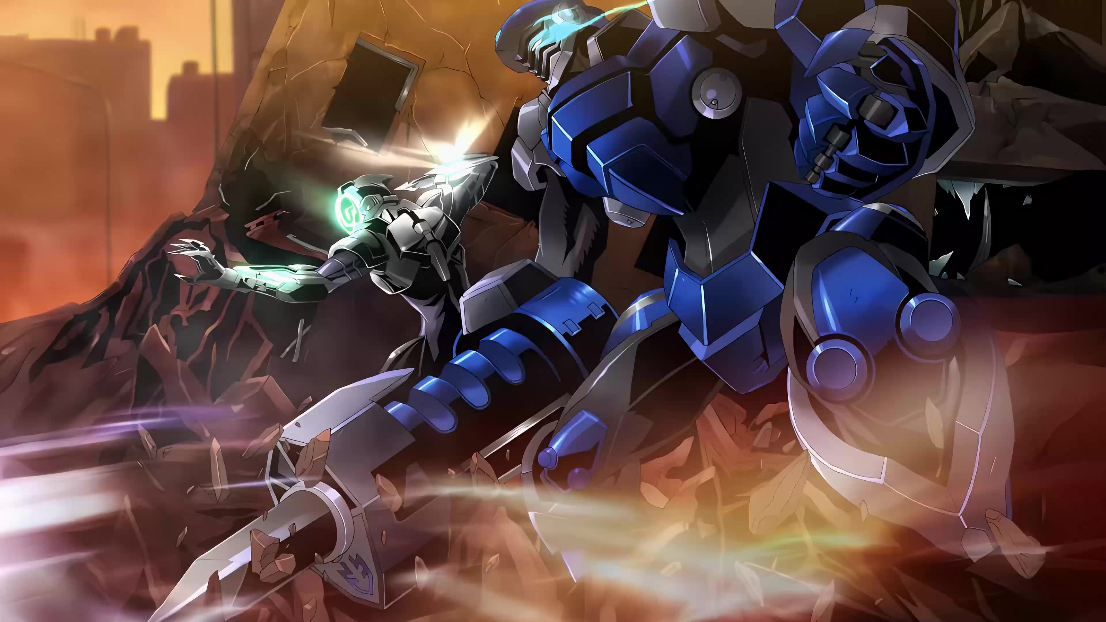 Silver Crow and Cyan Pile (Accel World) Live Wallpaper