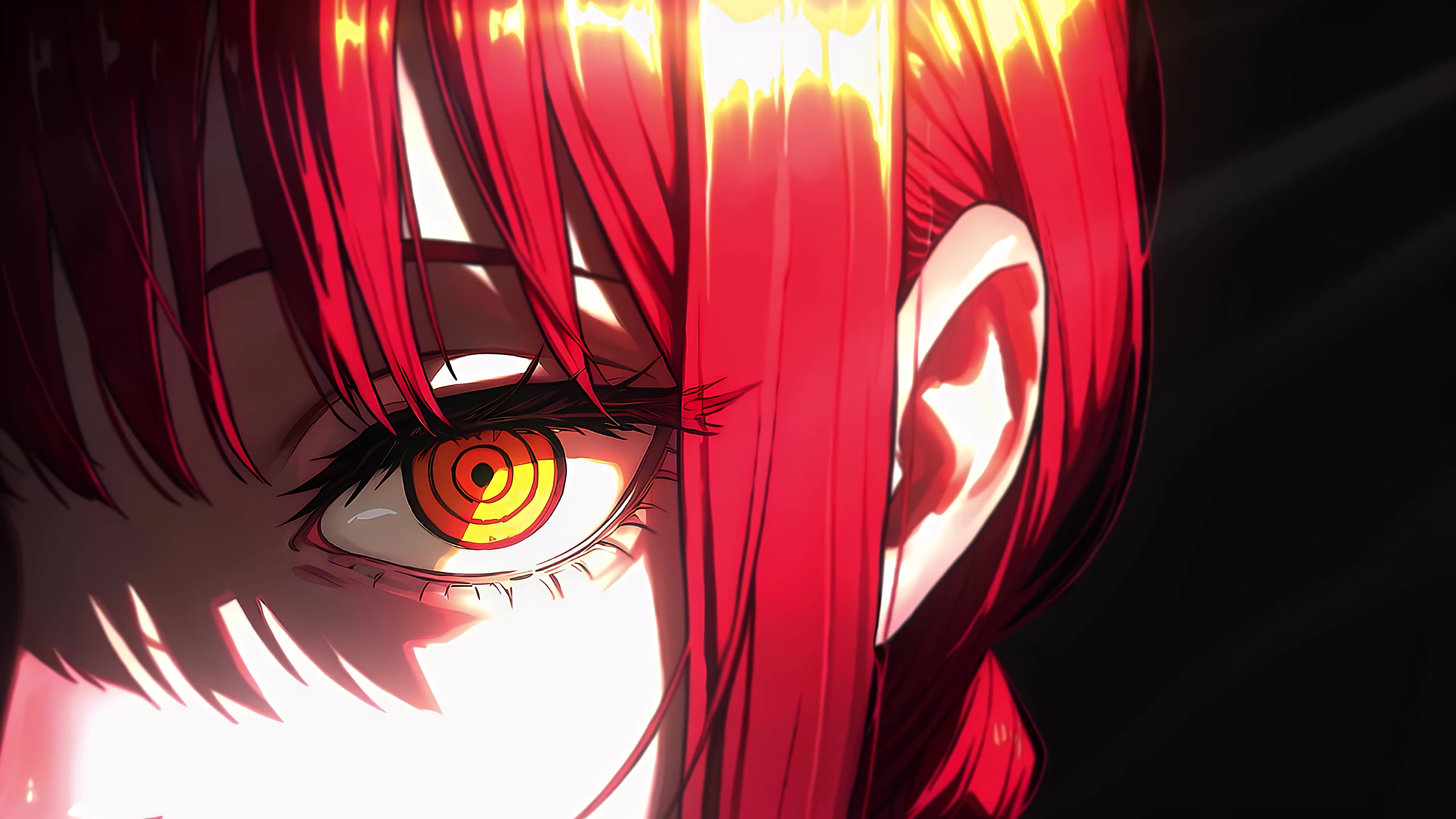 Makima Burning Eyes Live Wallpaper