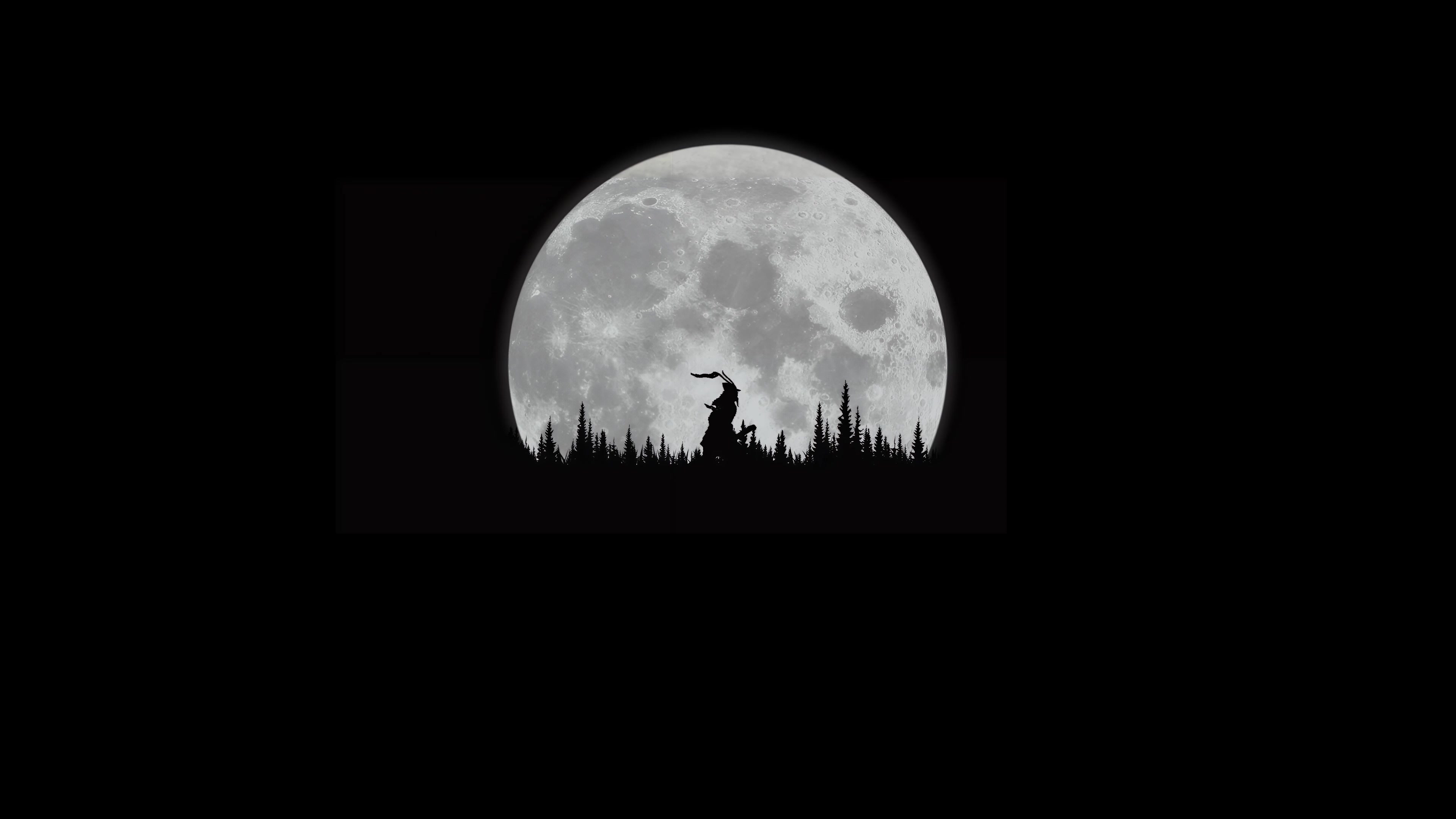 Samurai Moonlit Path Live Wallpaper
