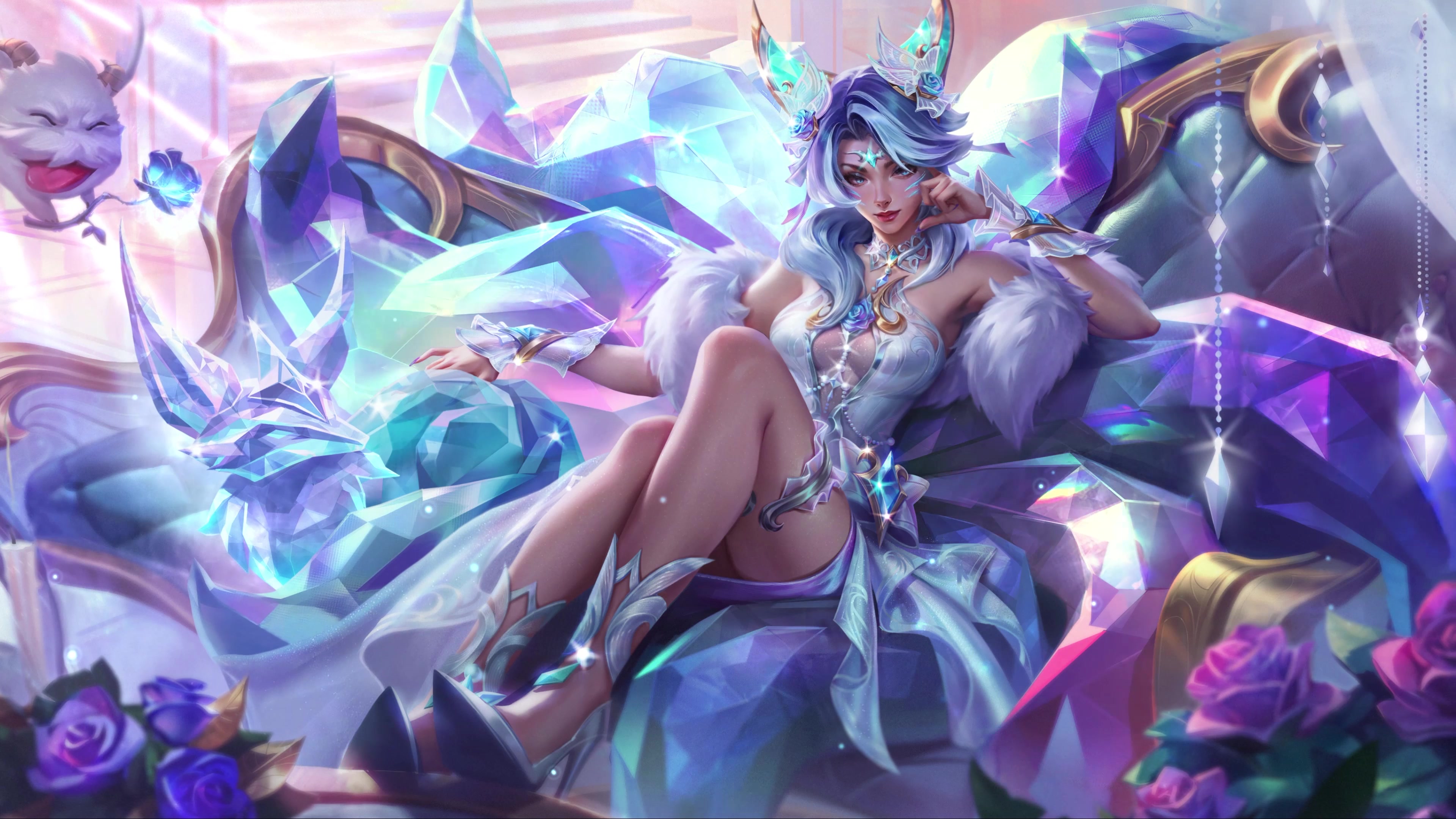 Crystal Rose Ahri Mobile Live Wallpaper