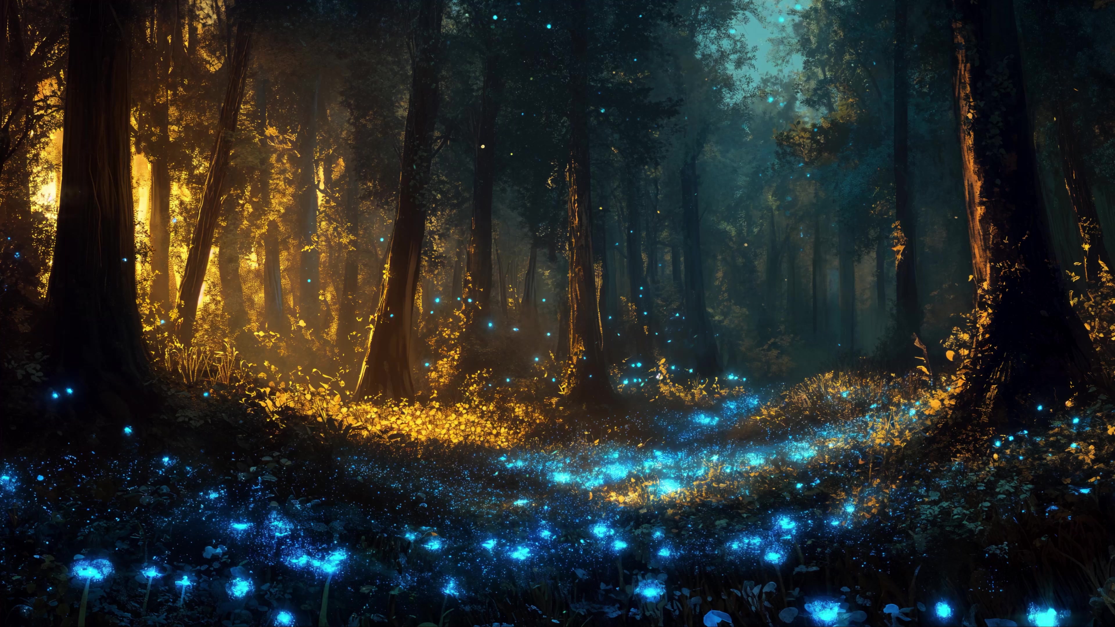 Whispering Lights Forest Live Wallpaper