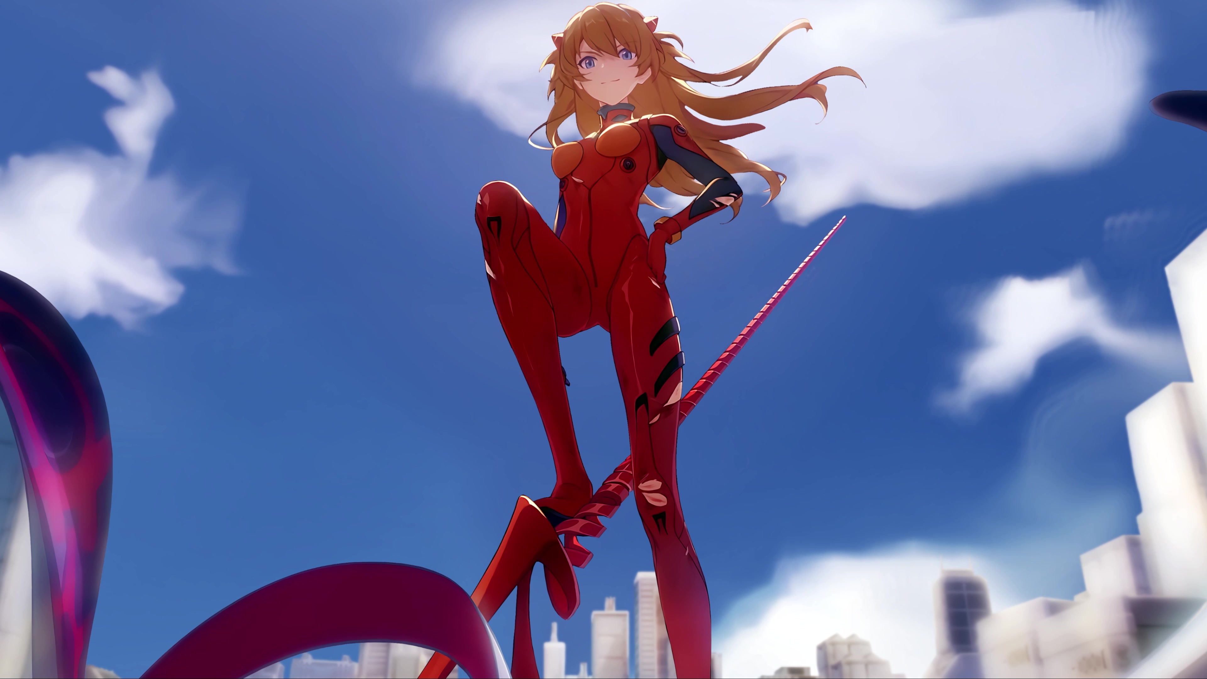 Asuka Crimson Resolve (EVA) Live Wallpaper