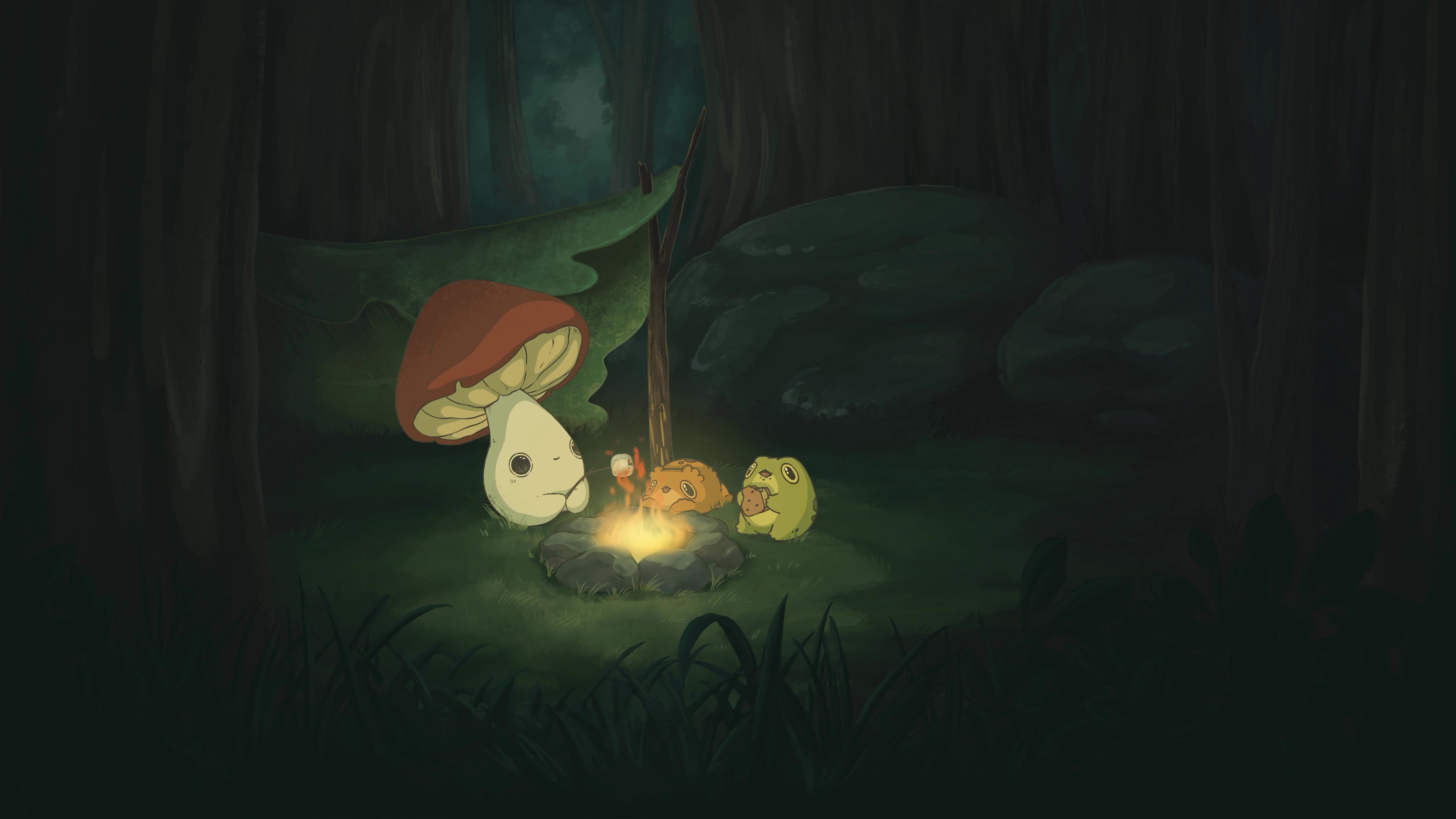 Cozy Campfire by Abi Toads Live Wallpaper