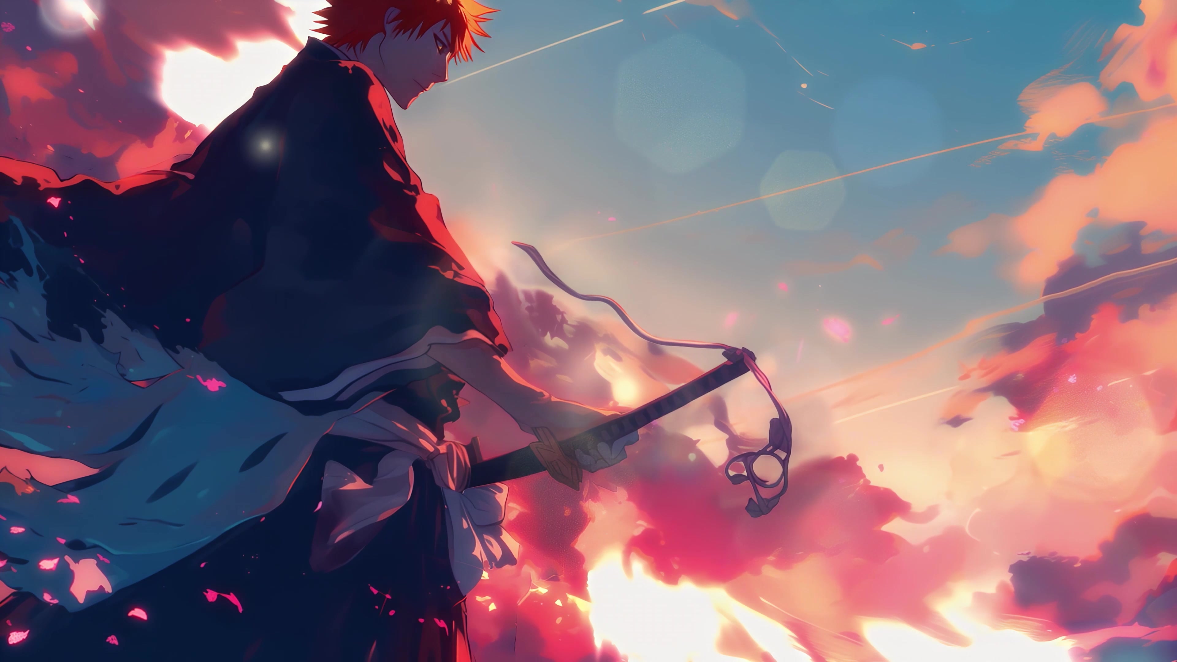 Ichigo Kurosaki - Twilight Standoff Live Wallpaper