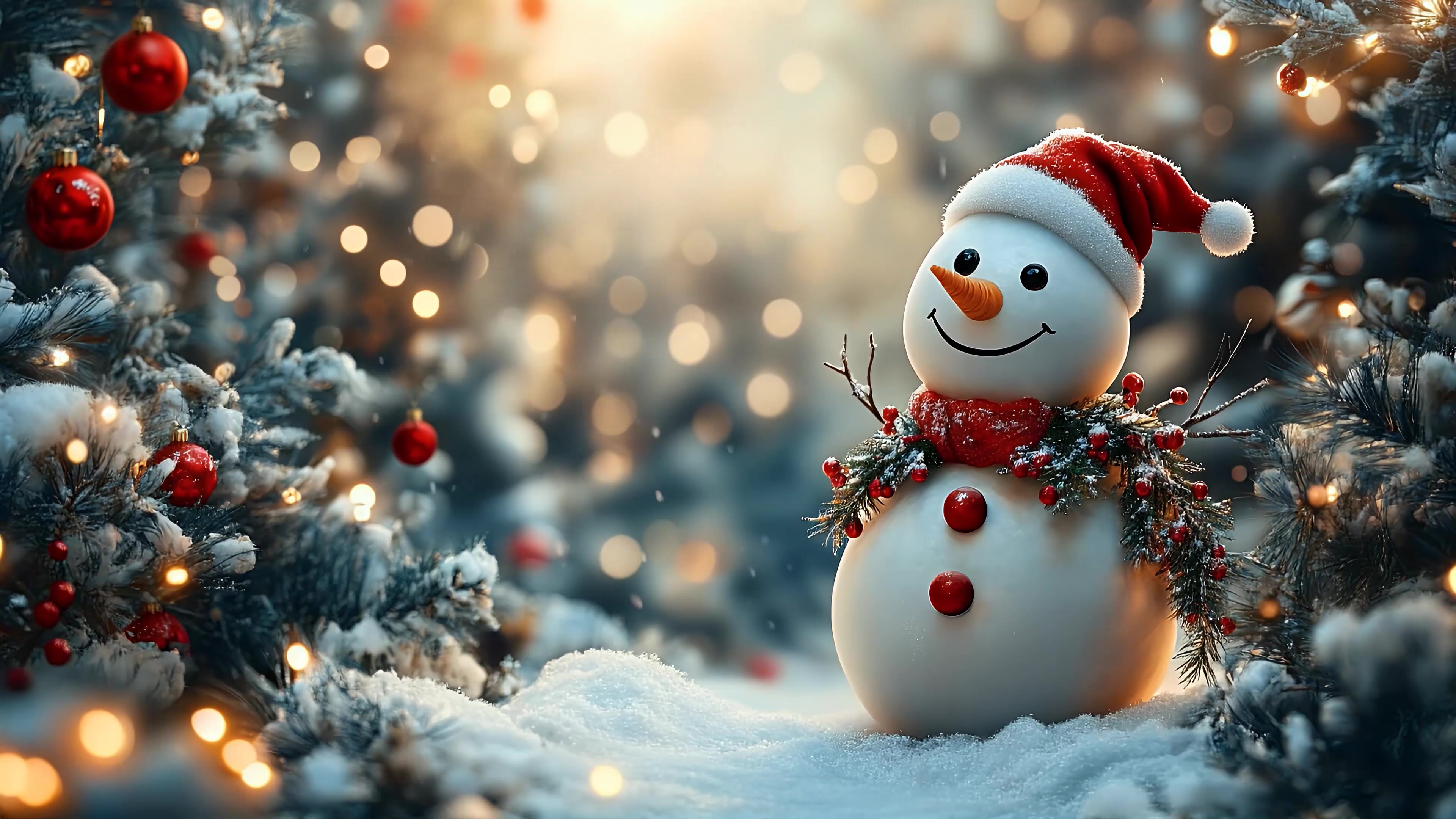 Cute Snowman Mobile Live Wallpaper
