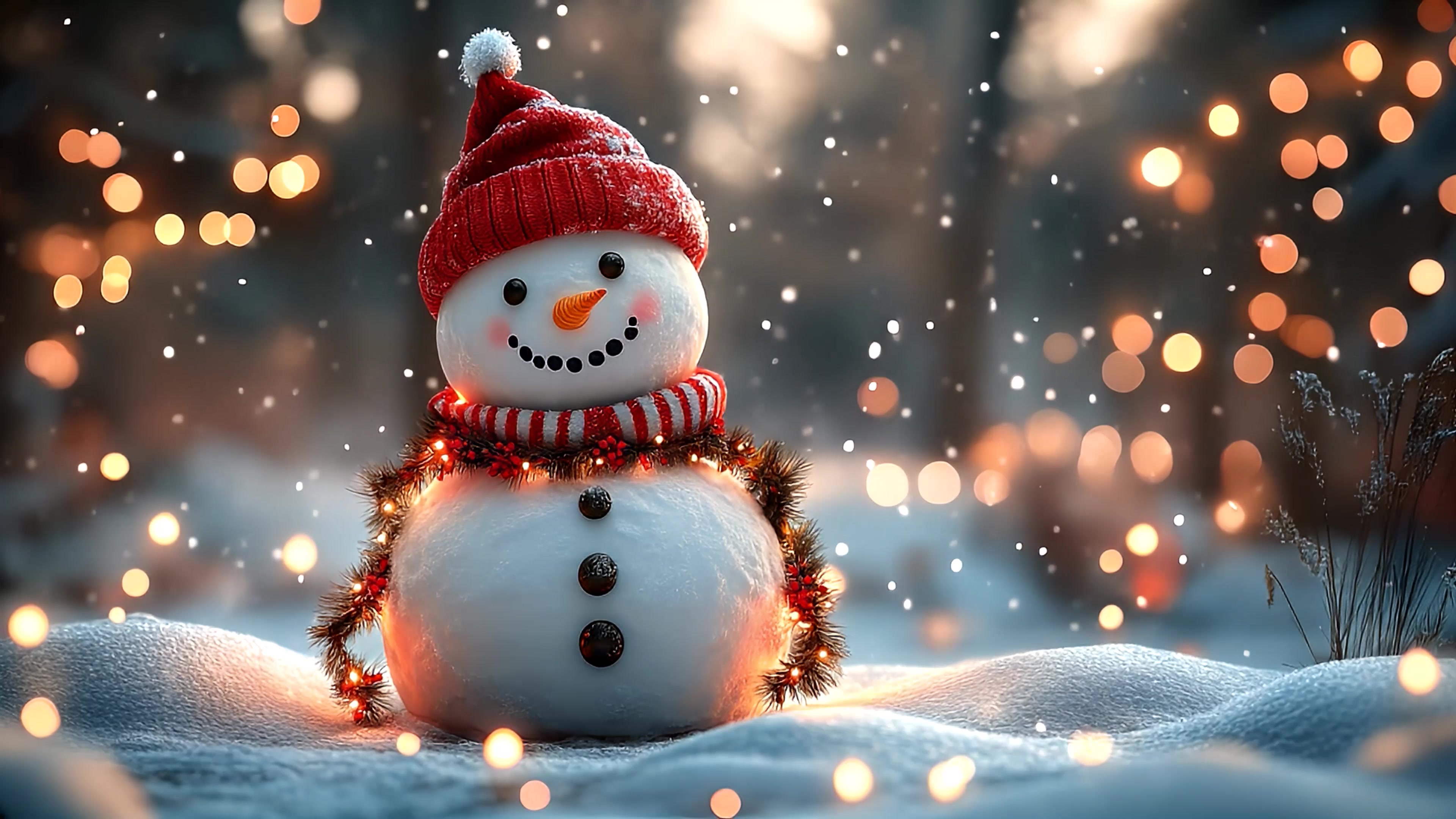 Festive Snowman Live Wallpaper