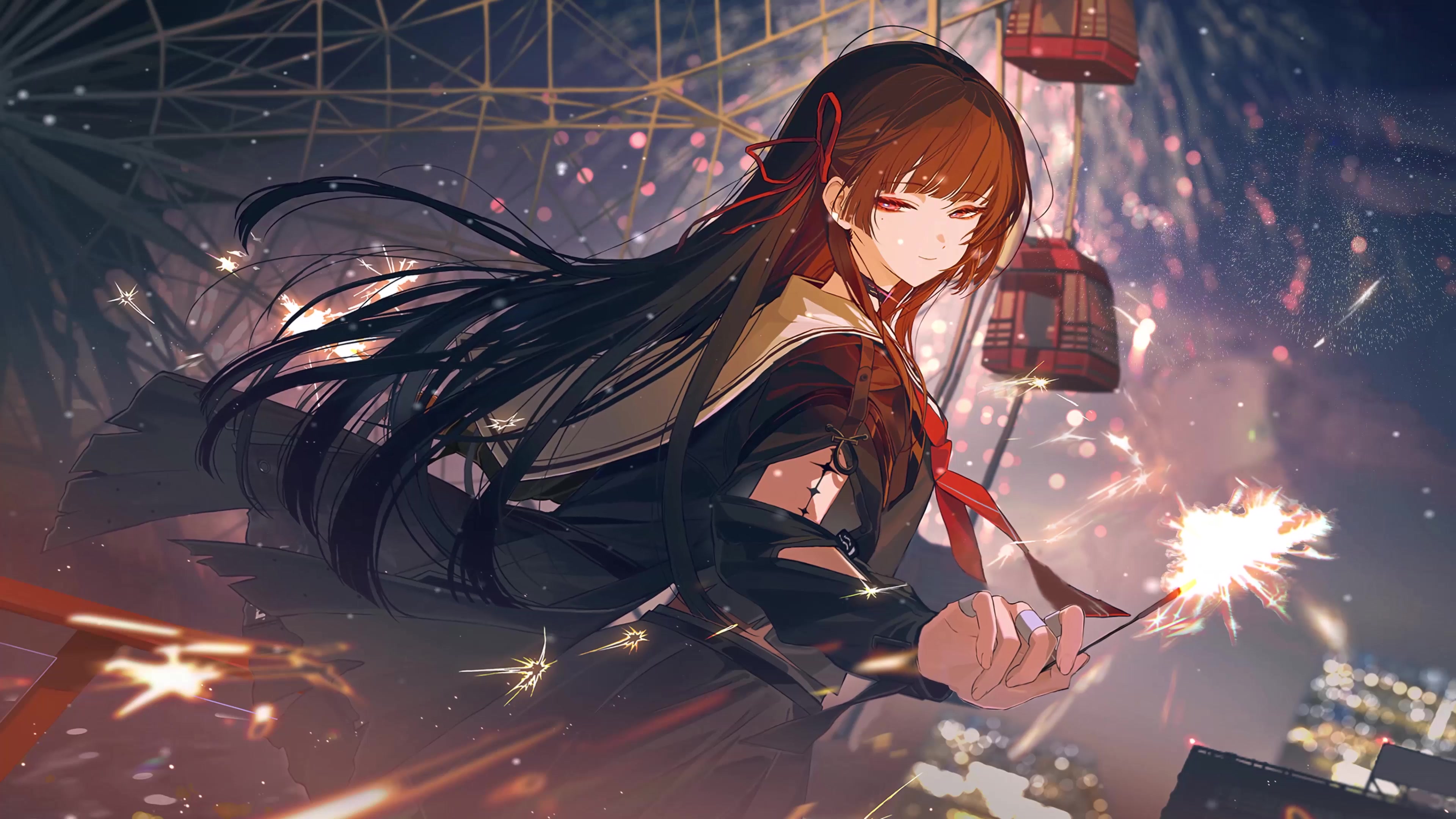 Chisa Nightfall Sparkdance Live Wallpaper