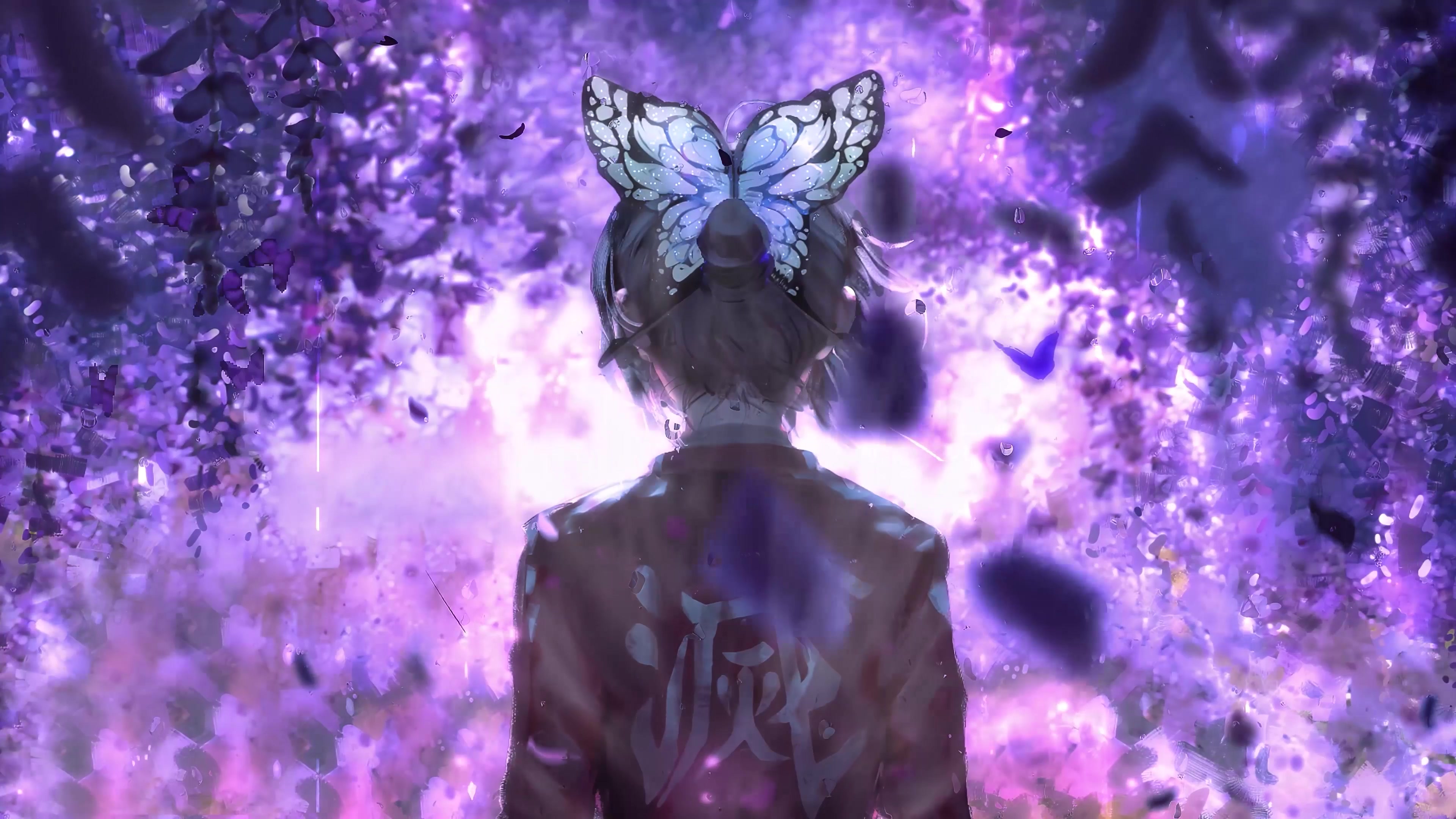 Shinobu Kocho Violet Bloom Live Wallpaper