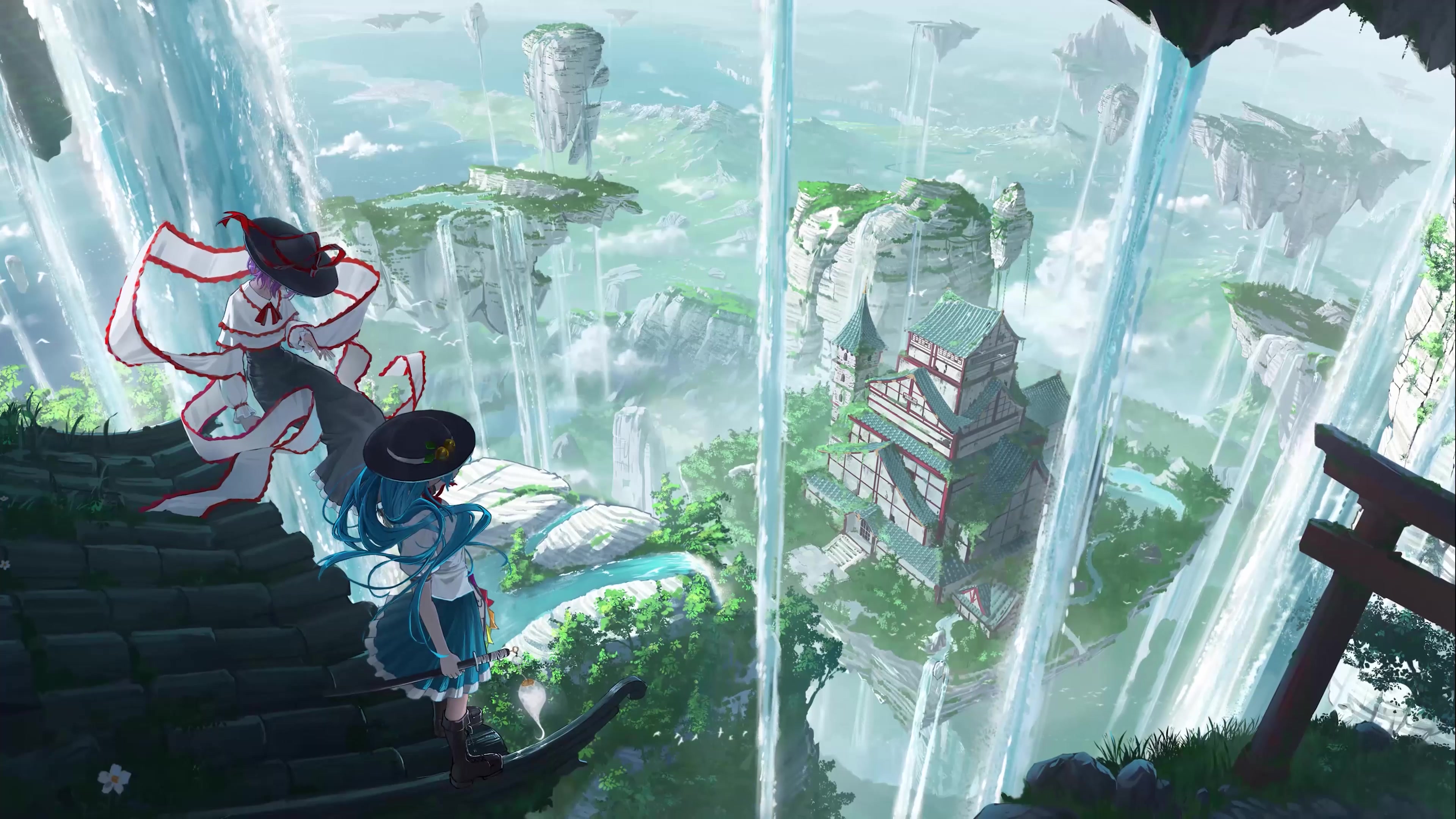 Iku and Tenshi (Touhou) Mobile Live Wallpaper