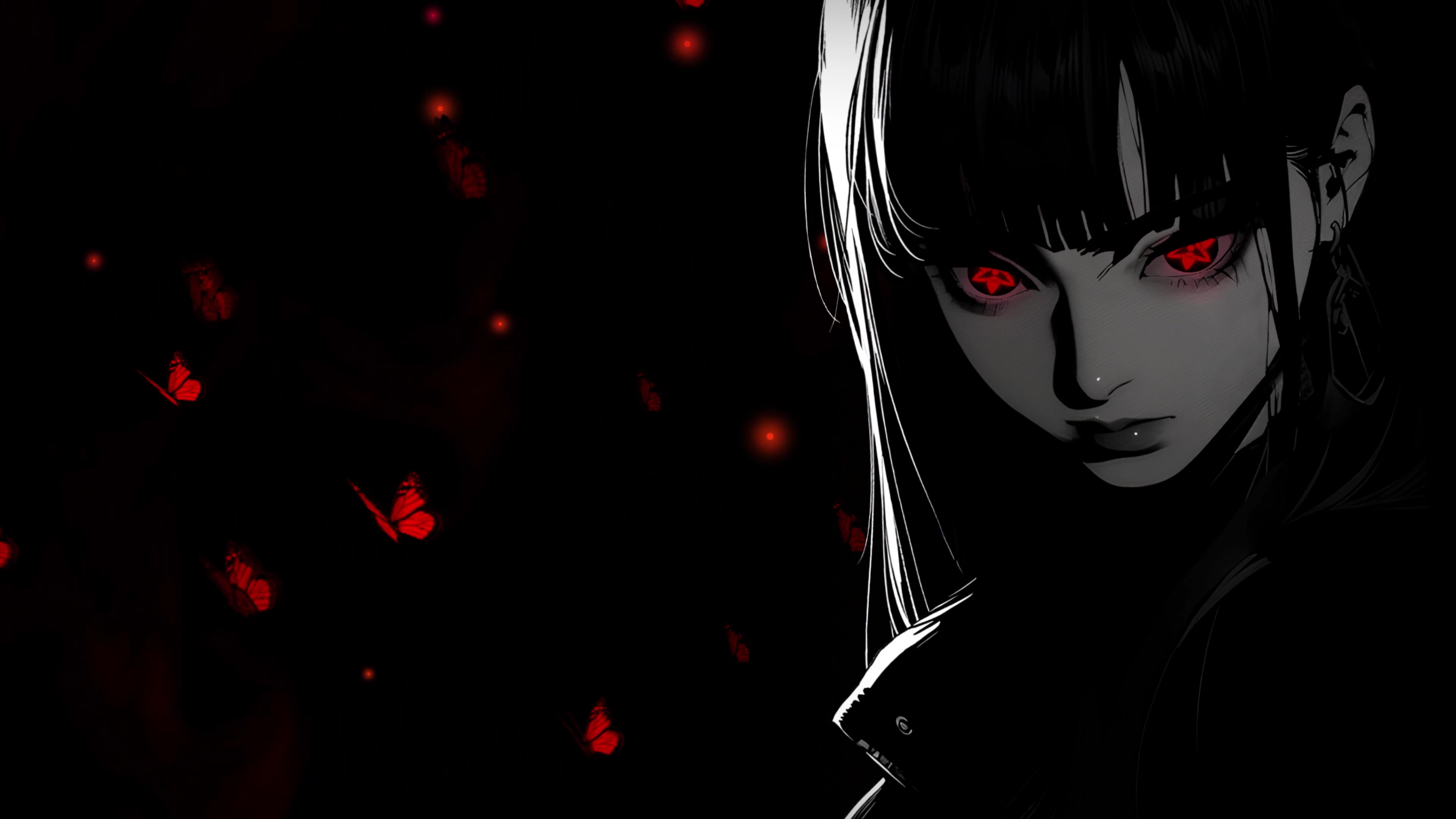 Crimson Butterfly Nightfall Live Wallpaper