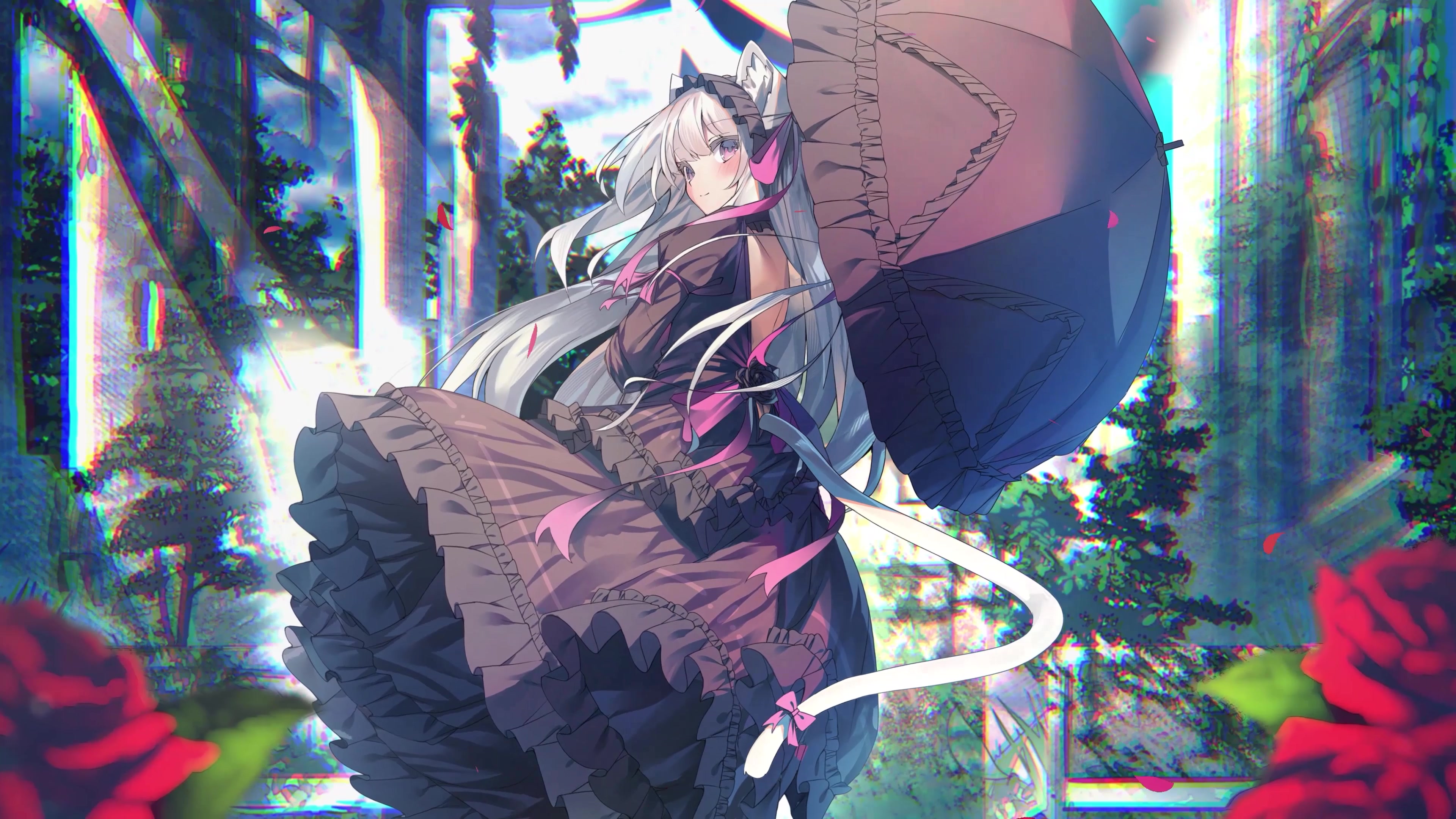 Veil of Falling Roses Live Wallpaper