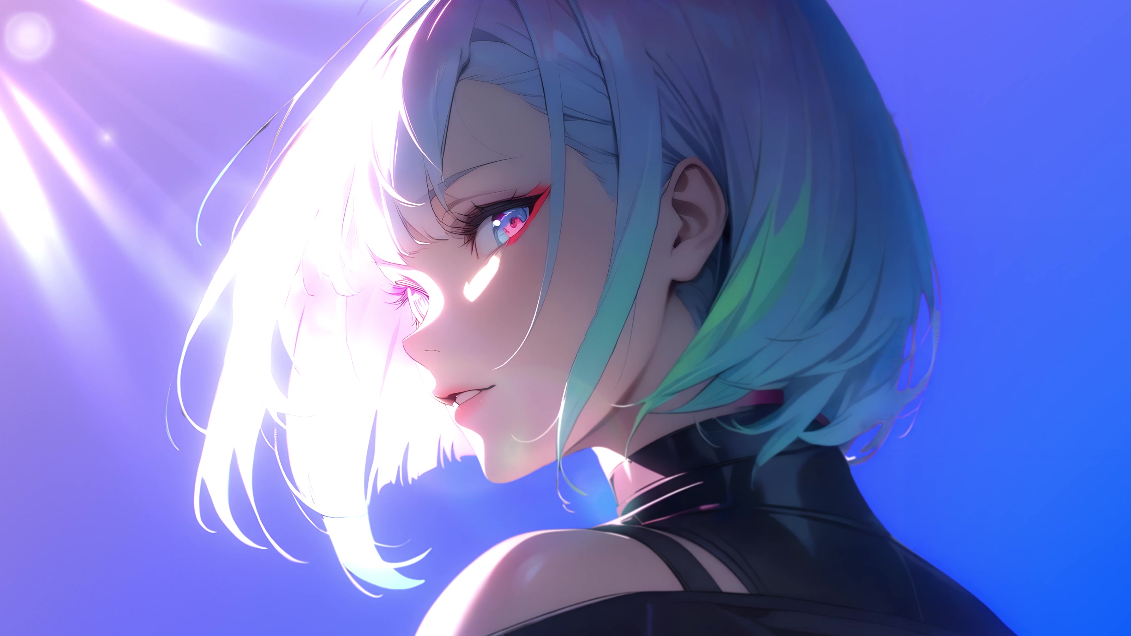 Lucy Blue Glitch Live Wallpaper