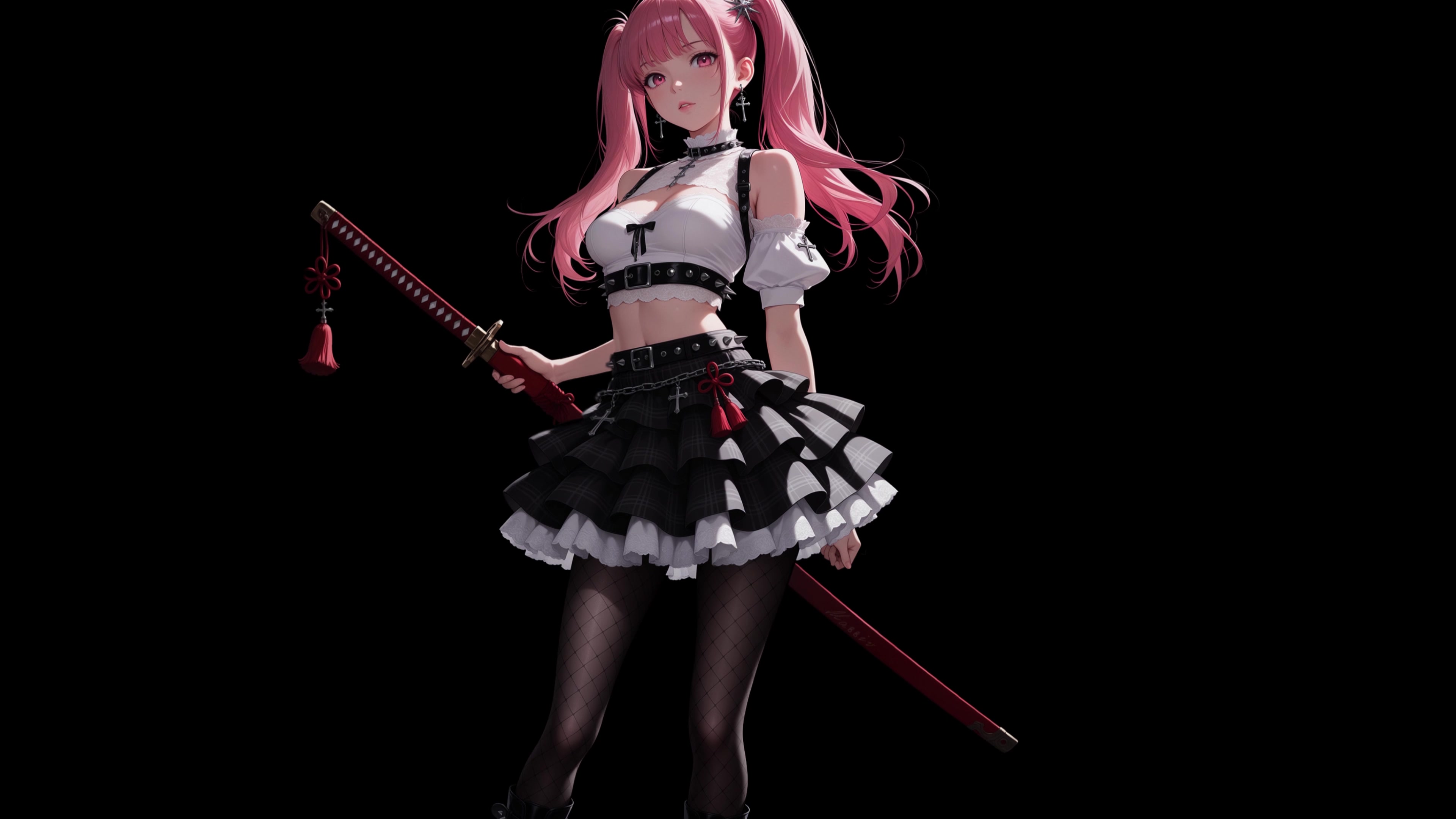 Deadly Pink Girl Mobile Live Wallpaper