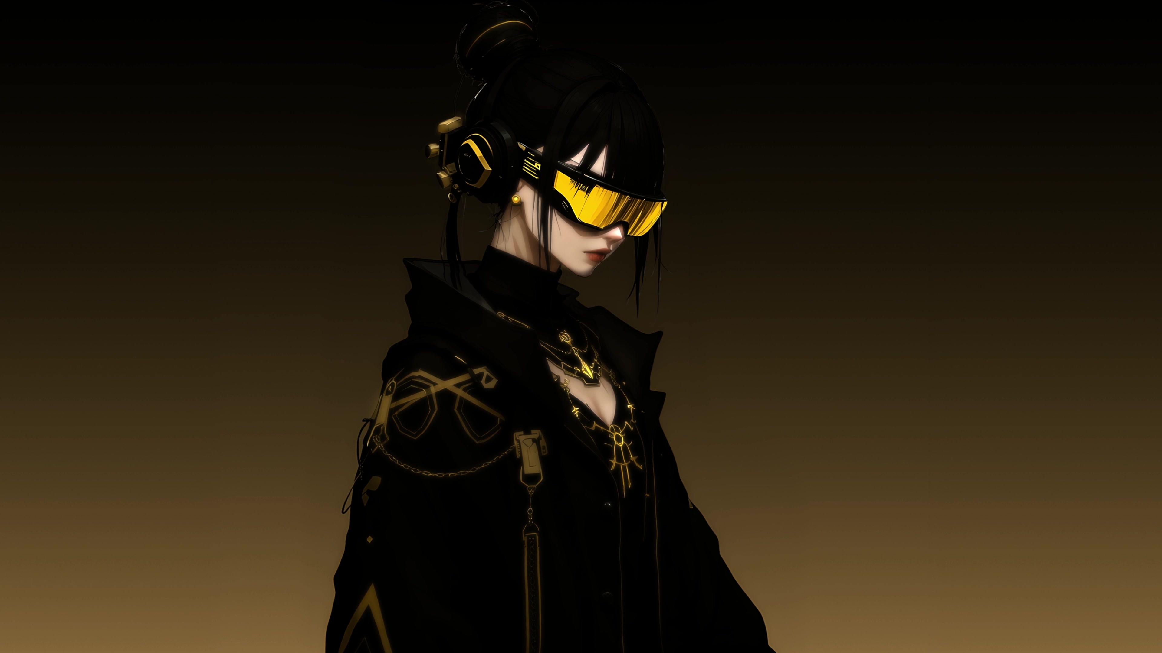 Digital Gold Girl Live Wallpaper