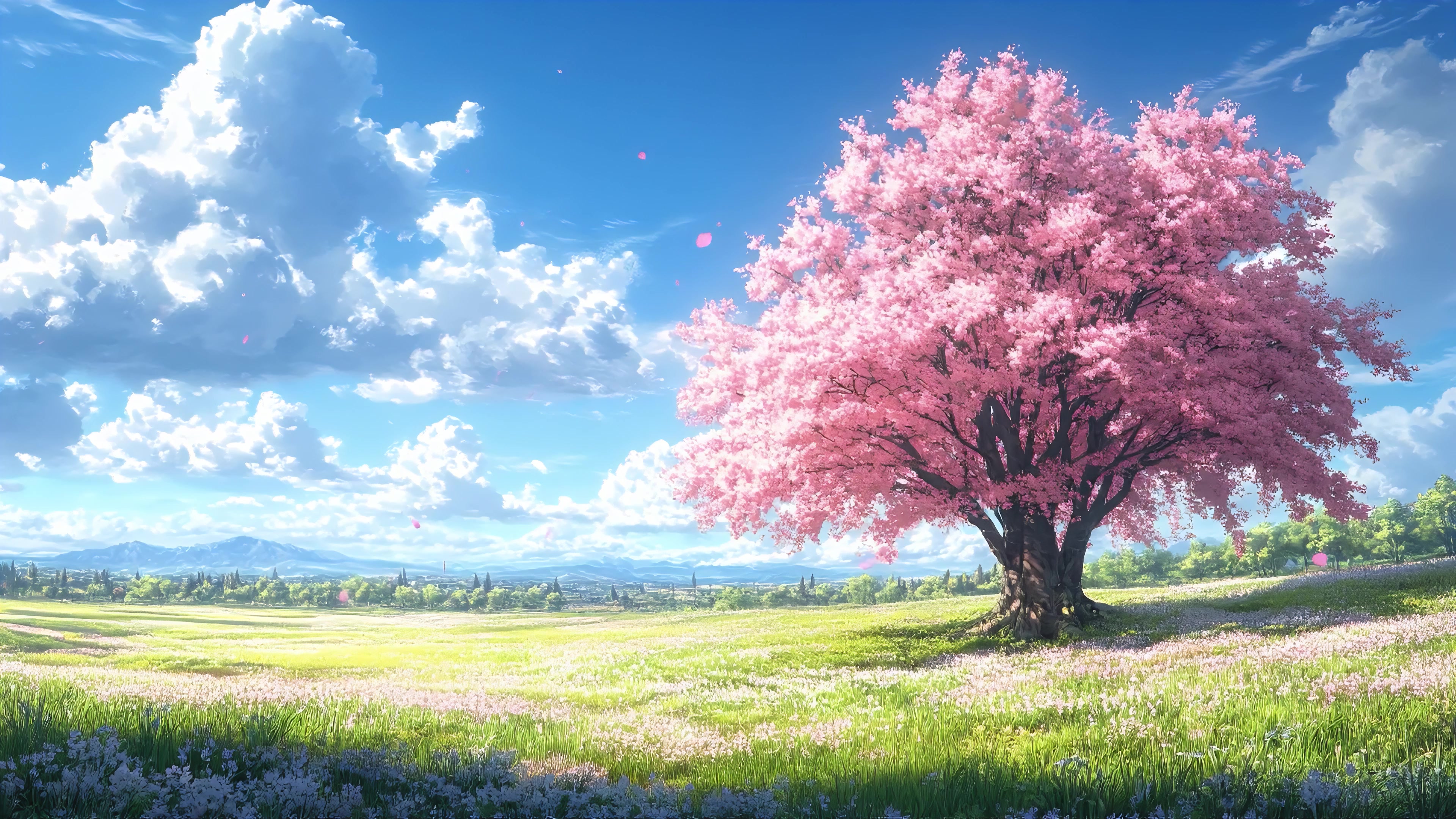 Large Cherry Blossom Tree Live Wallpaper