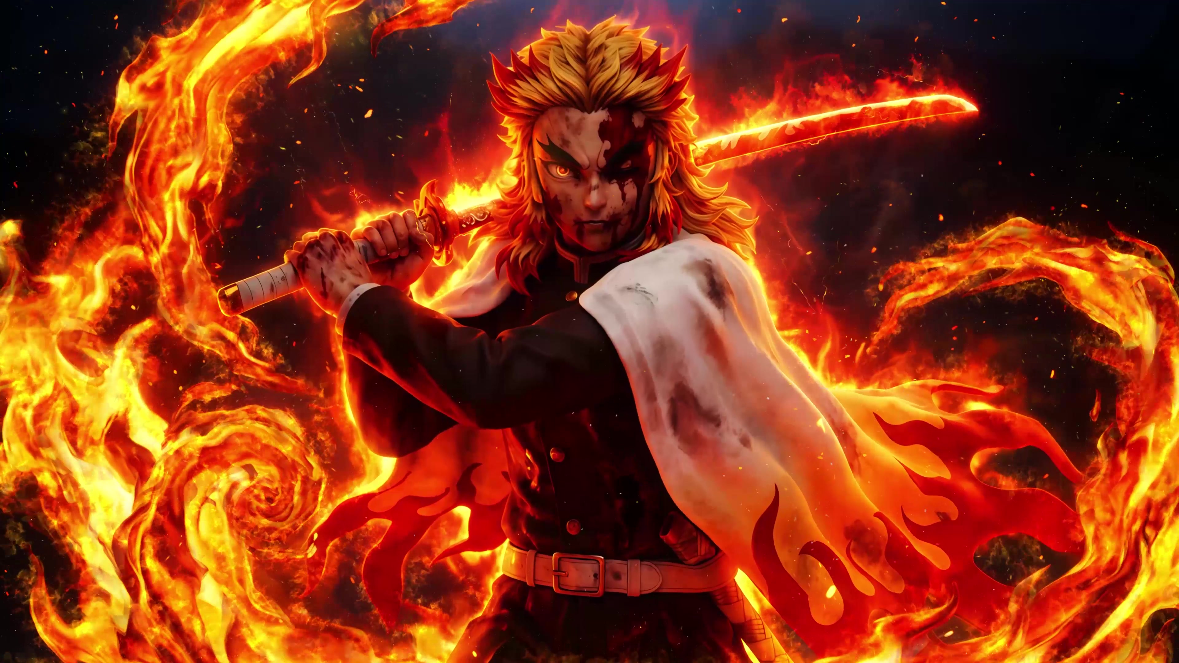 Rengoku Dawn in Flames Live Wallpaper