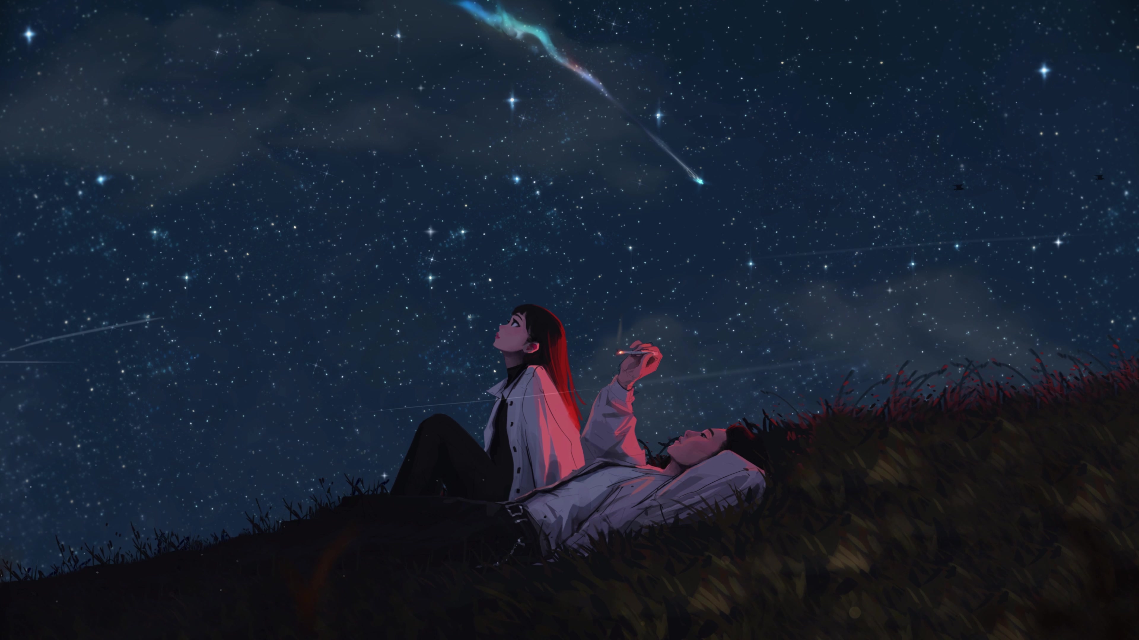 Beneath Falling Stars Mobile Live Wallpaper