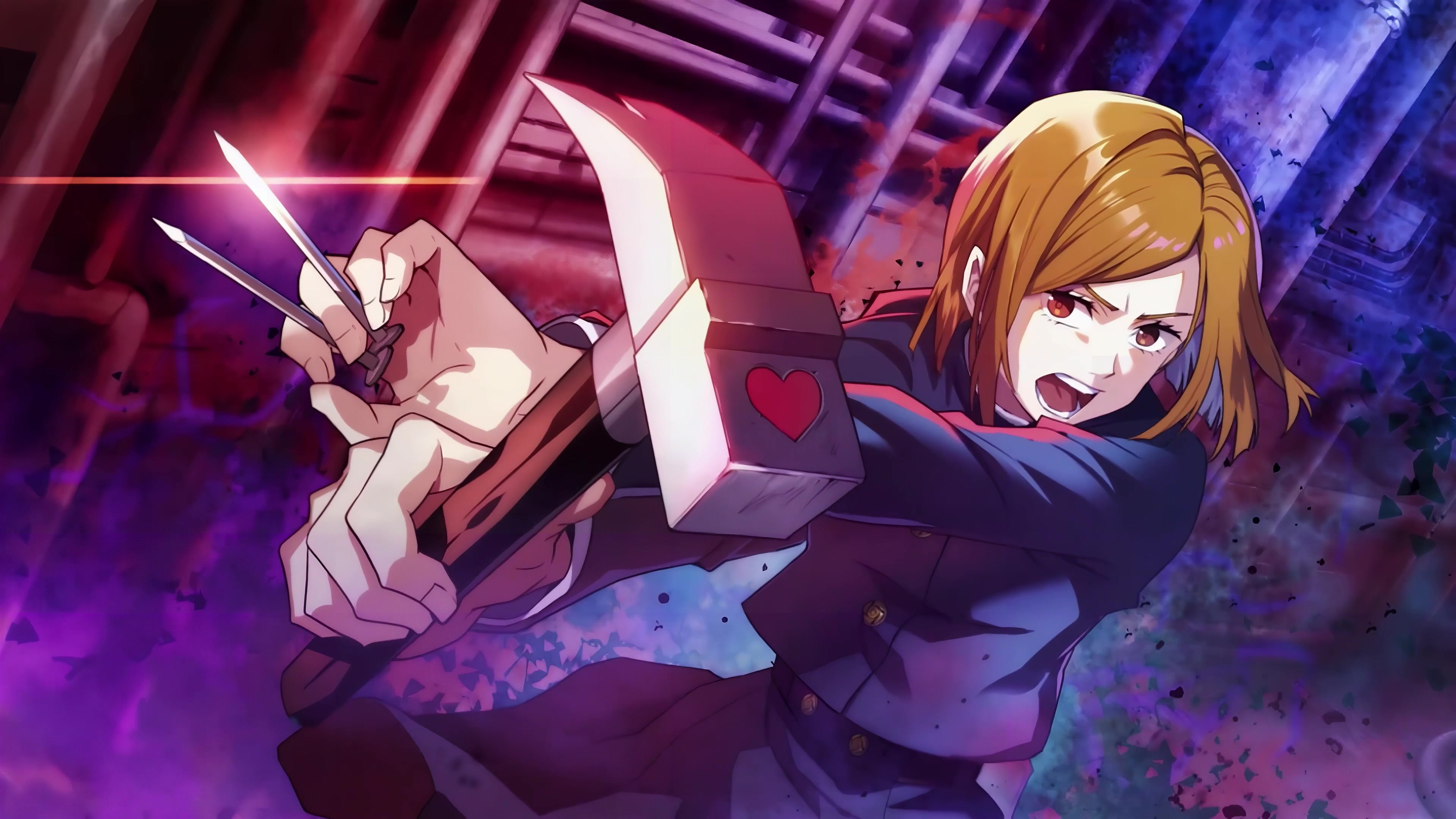 Nobara Kugisaki Hammer Impact Live Wallpaper