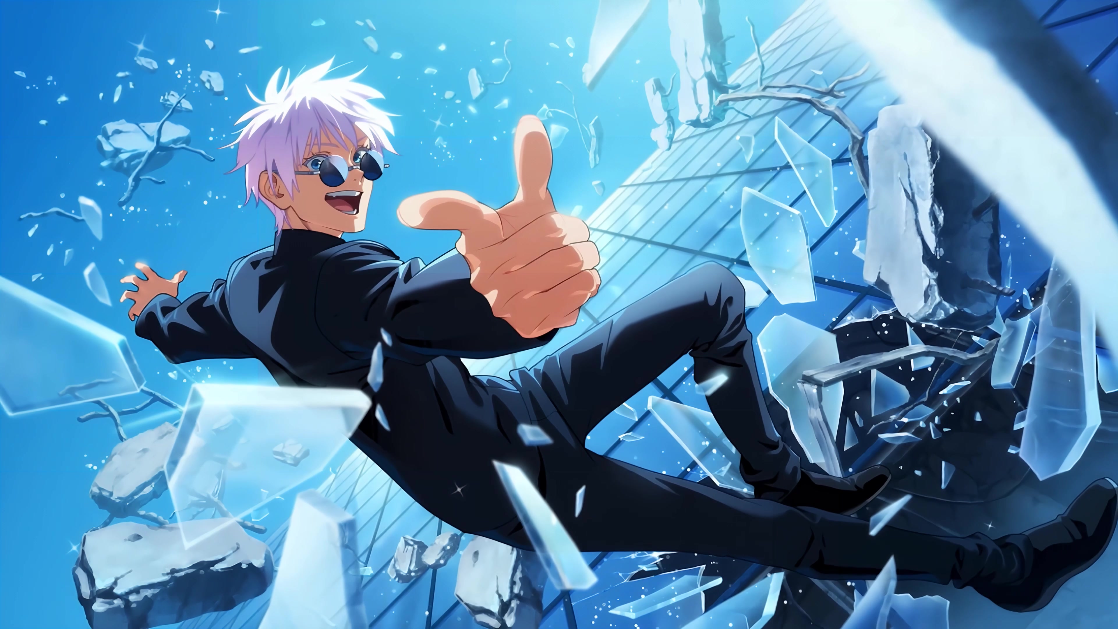 Satoru Gojo Shattered Sky Mobile Live Wallpaper