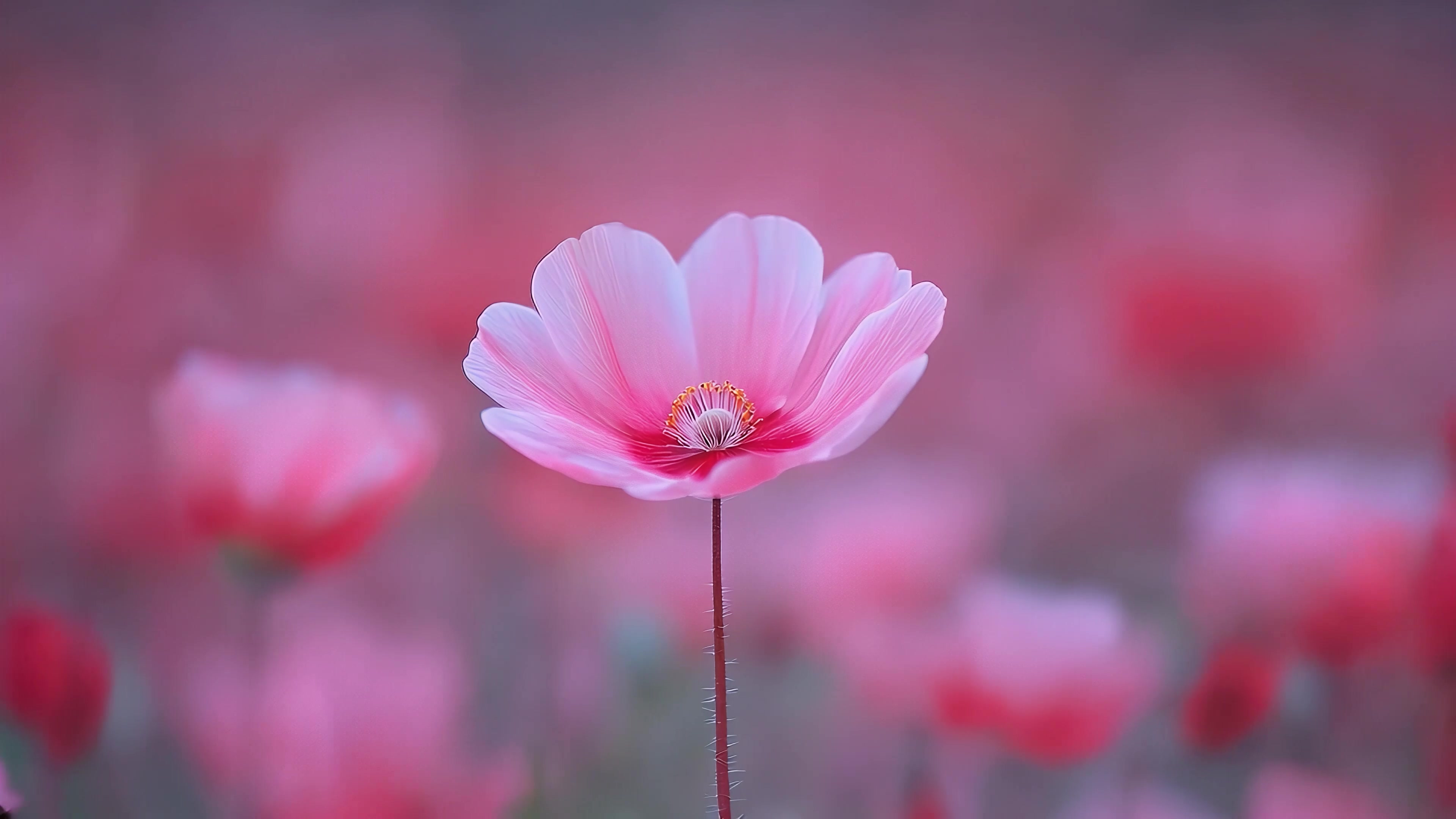 Soft Pink Cosmos Flower Mobile Live Wallpaper