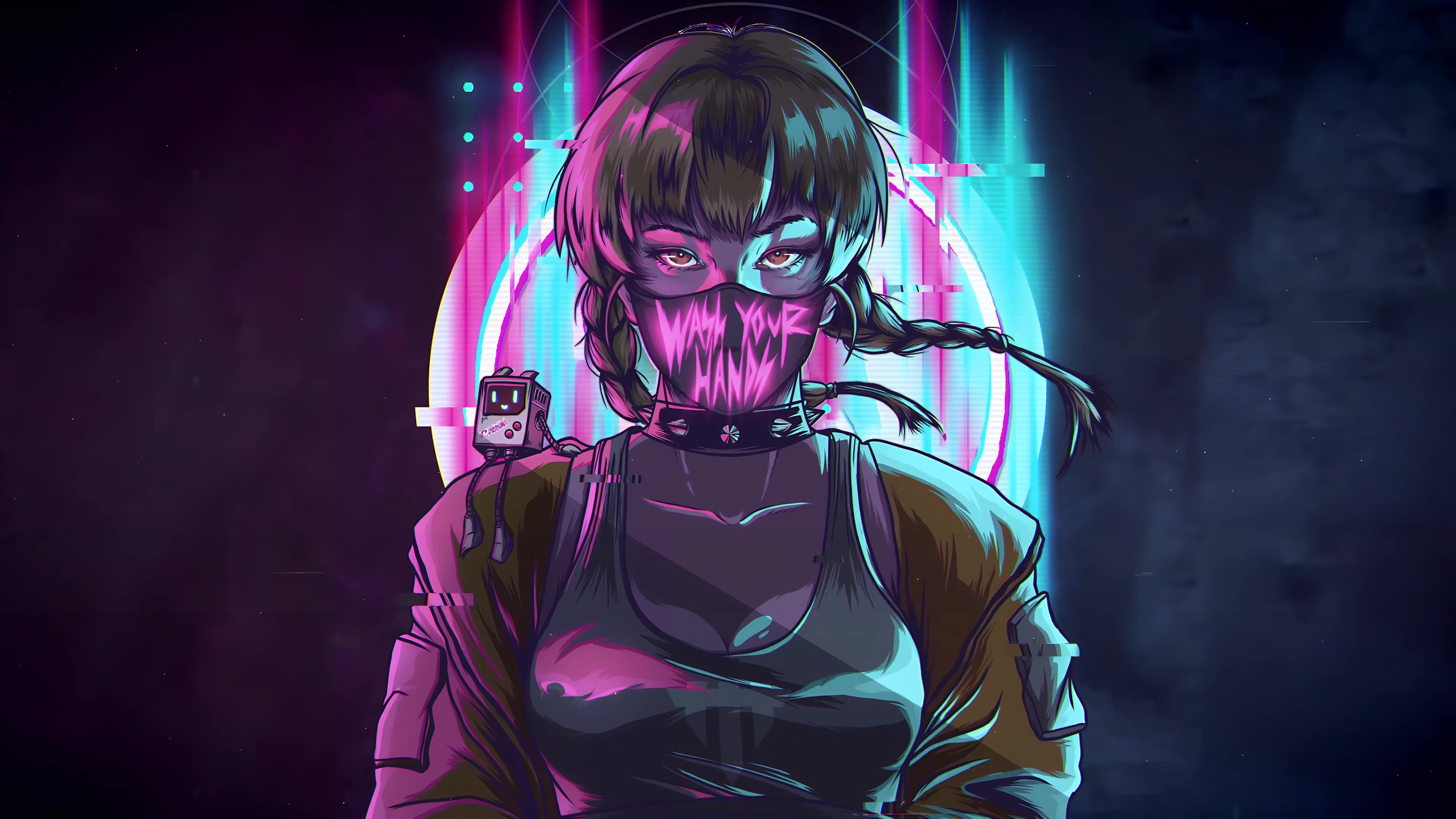 Digital Riot Girl Mobile Live Wallpaper