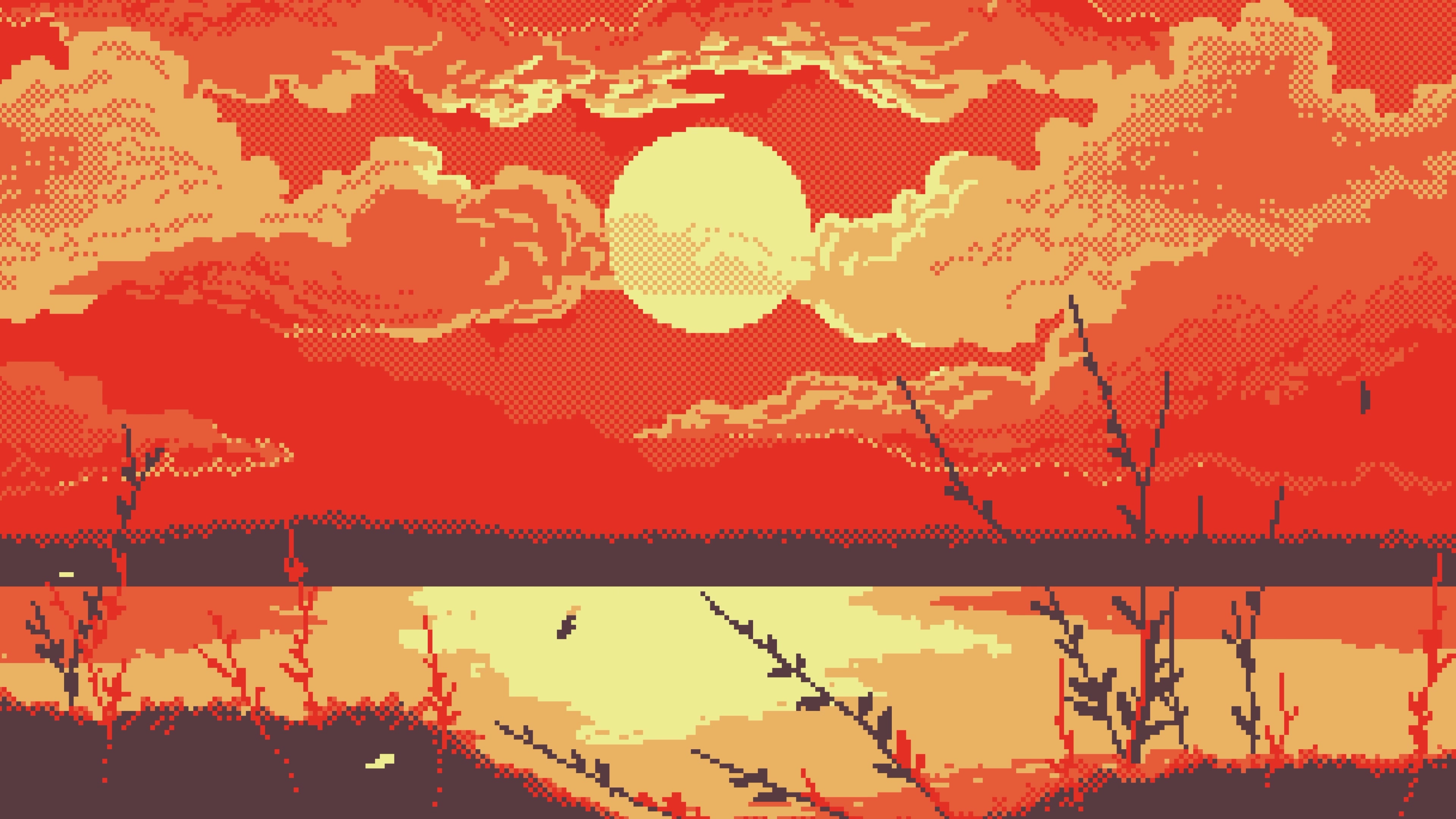 8bit Sunset Silence Live Wallpaper